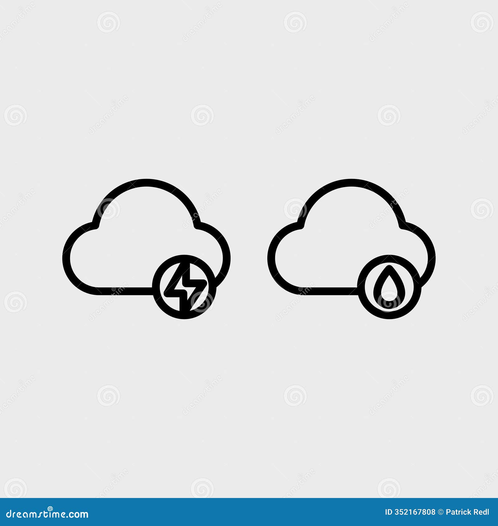 Weather Icon and Weather Prediction Vector Symbol Set Stock ...