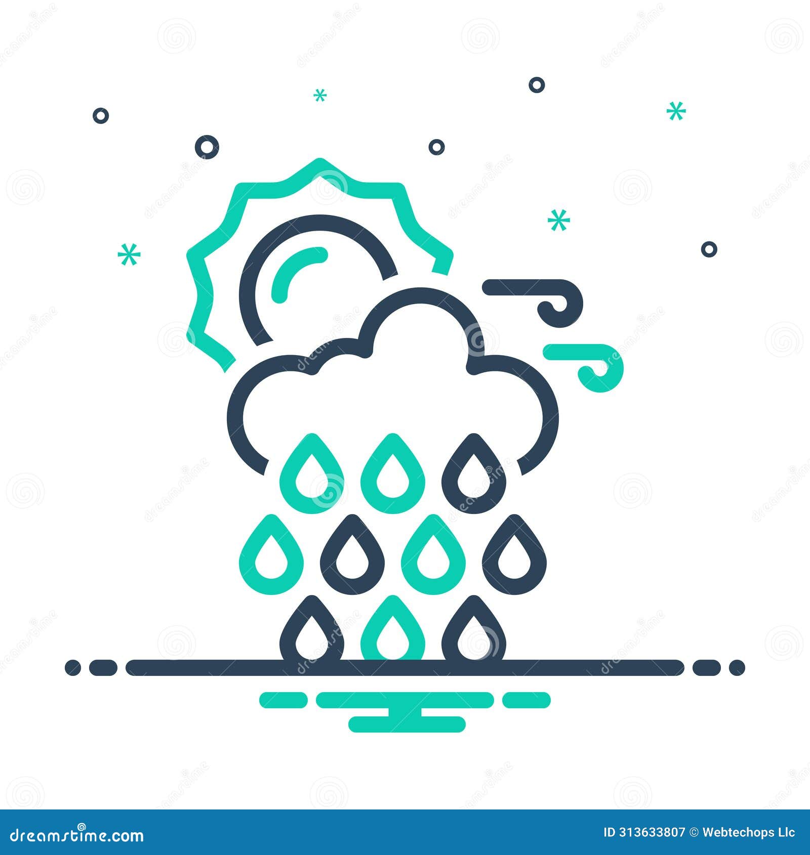 Mix Icon for Weather, Season and Rainy Stock Vector - Illustration of ...