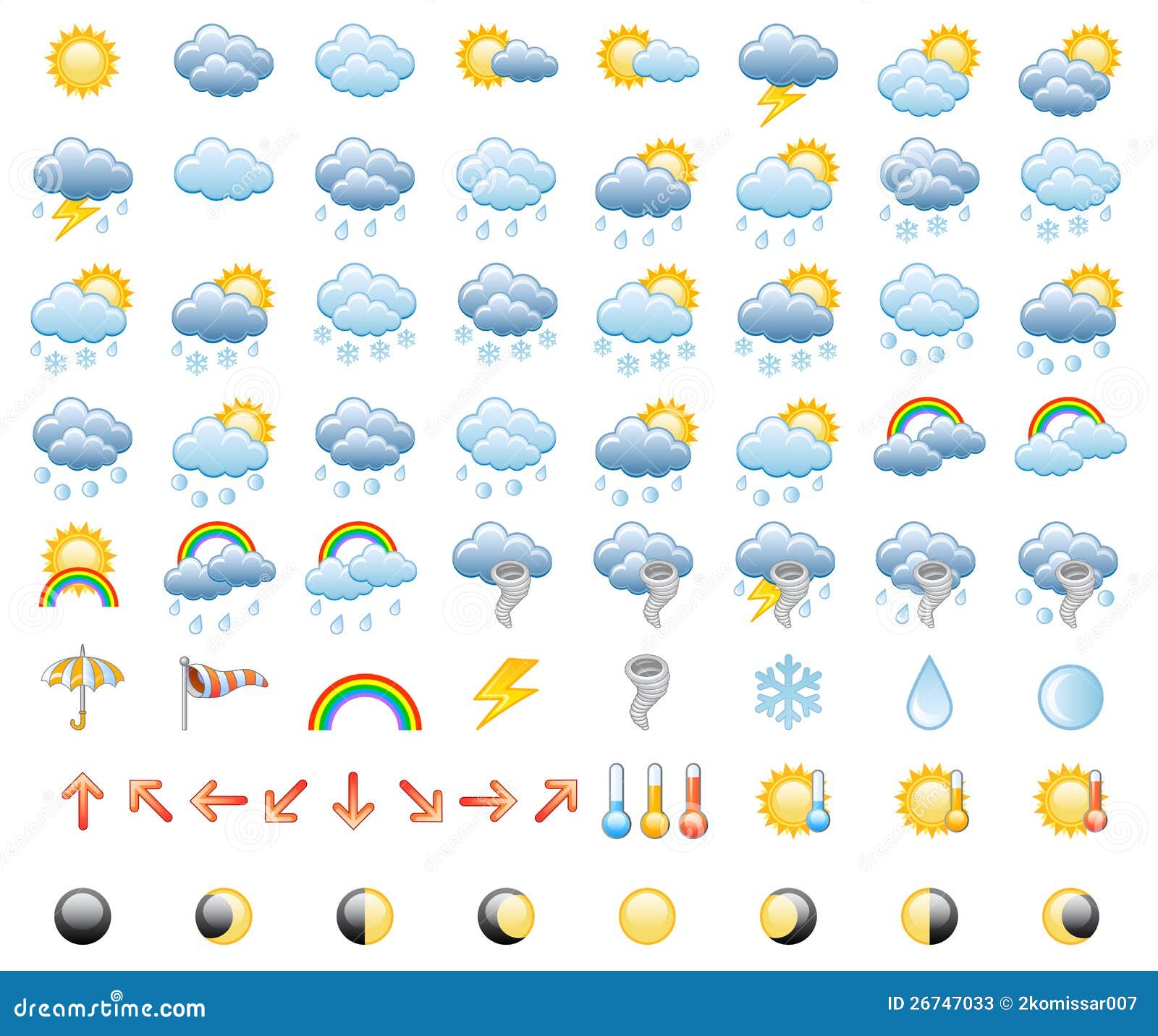 Weather Icon Set stock vector. Illustration of cloudscape - 26747033
