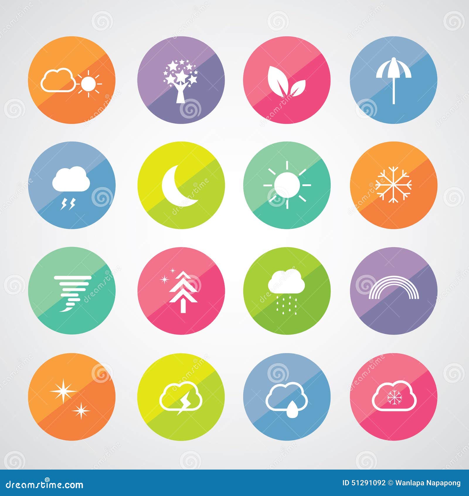 Weather icon set stock vector. Illustration of cloud - 51291092