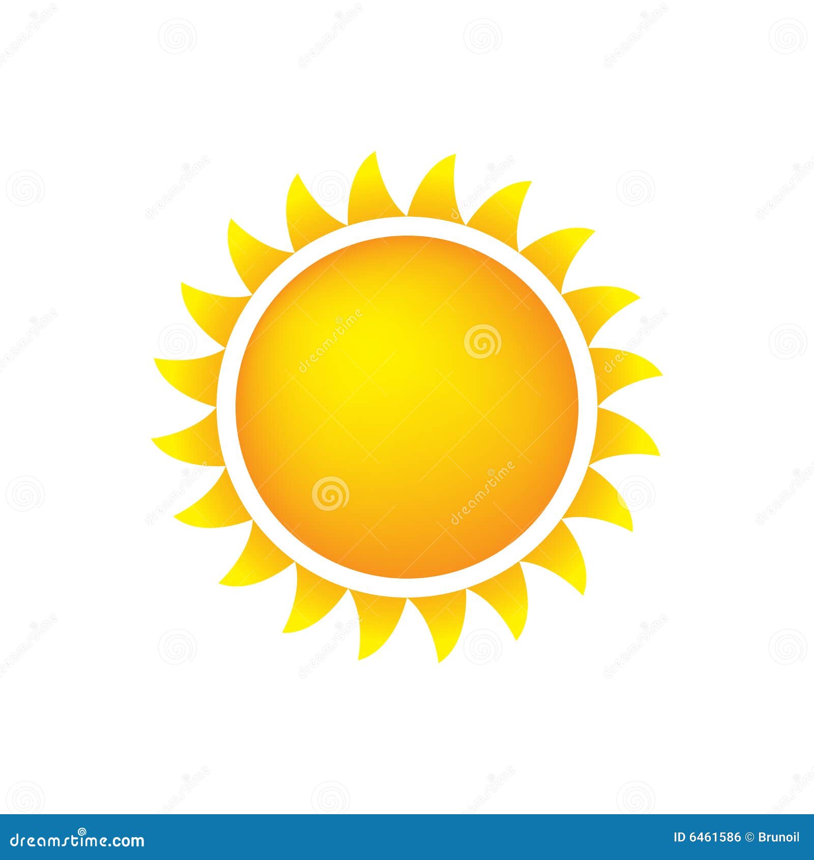 Weather Icon Sun stock vector. Illustration of bright - 6461586