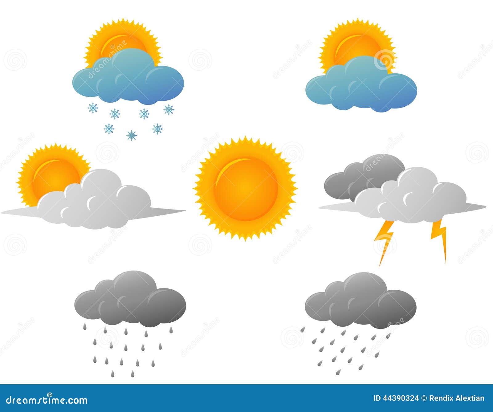 Weather icons design stock vector. Illustration of vector - 44390324