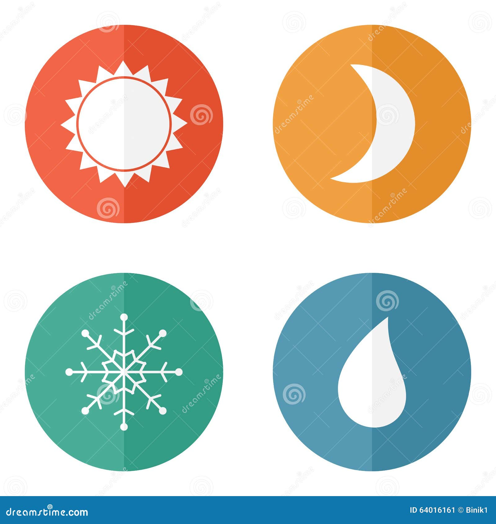 Weather icons set stock illustration. Illustration of night - 64016161