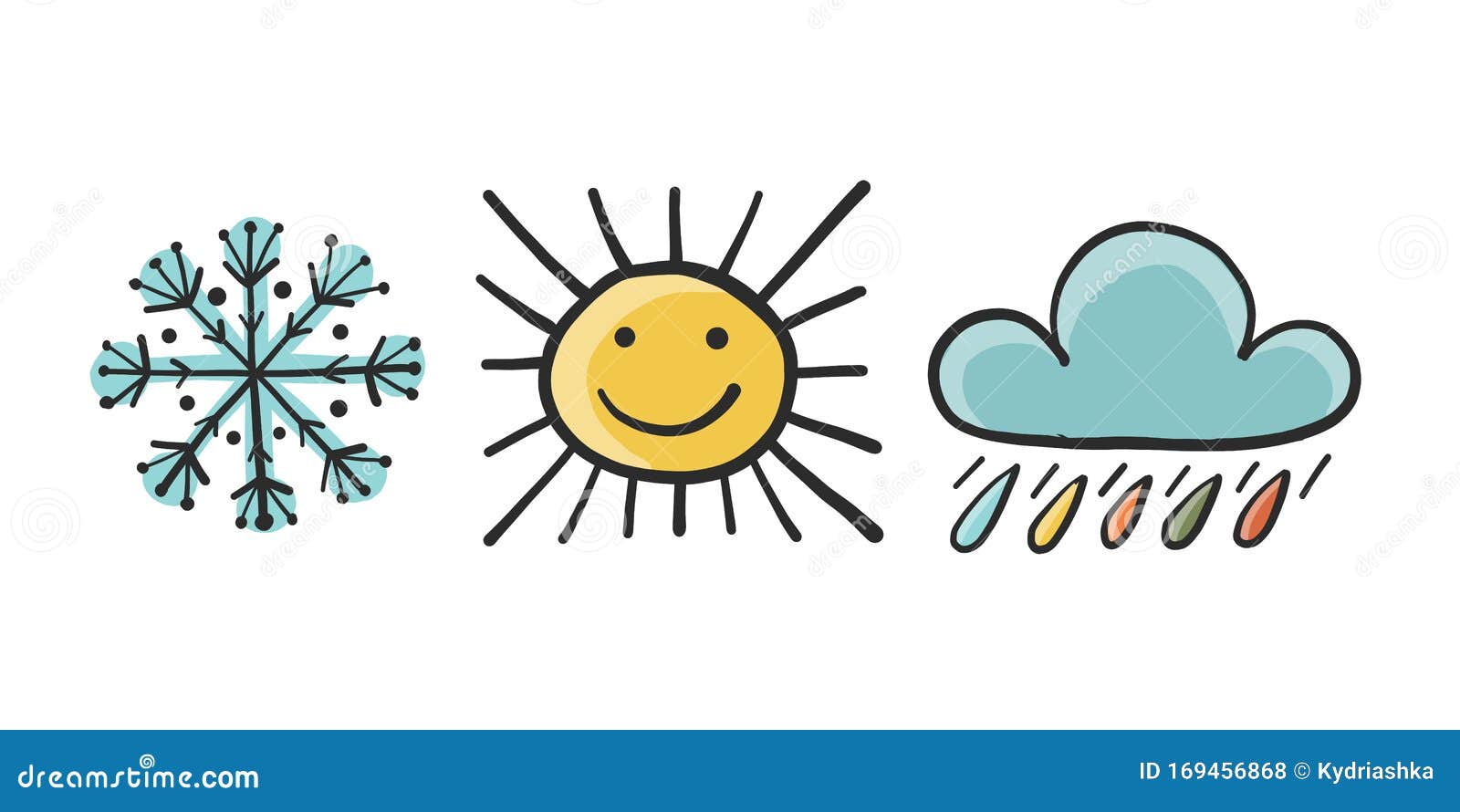 Set Vector Weather Icons. The Sun, Cloud, Rain And Snow ... Set Vector Weather Icons. The Sun, Cloud, Rain And Snow ...