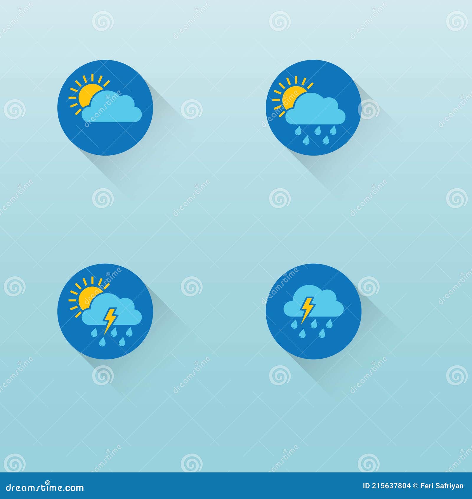 Weather logo icon set stock vector. Illustration of season - 215637804