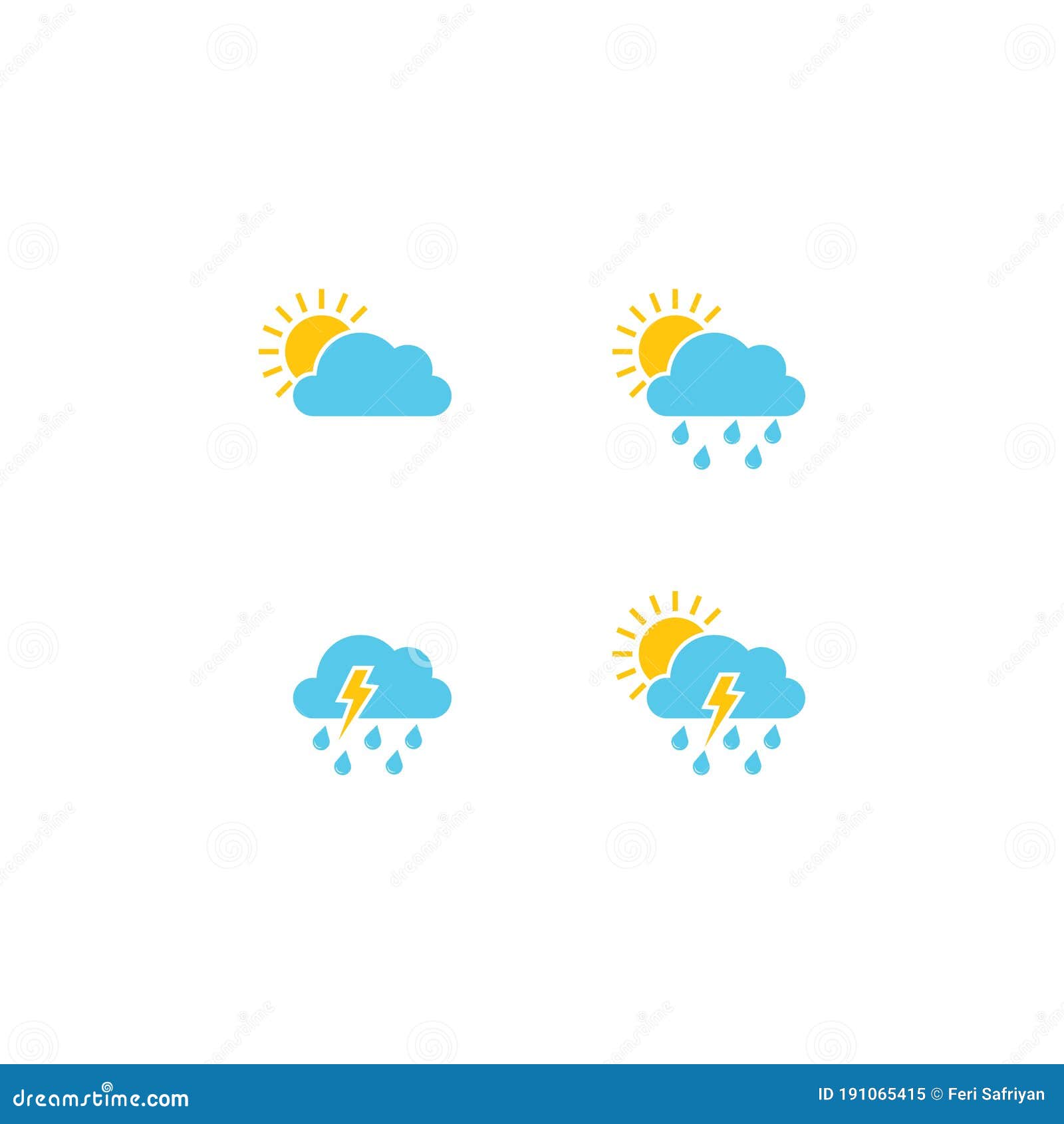 Weather logo template stock illustration. Illustration of icon - 191065415