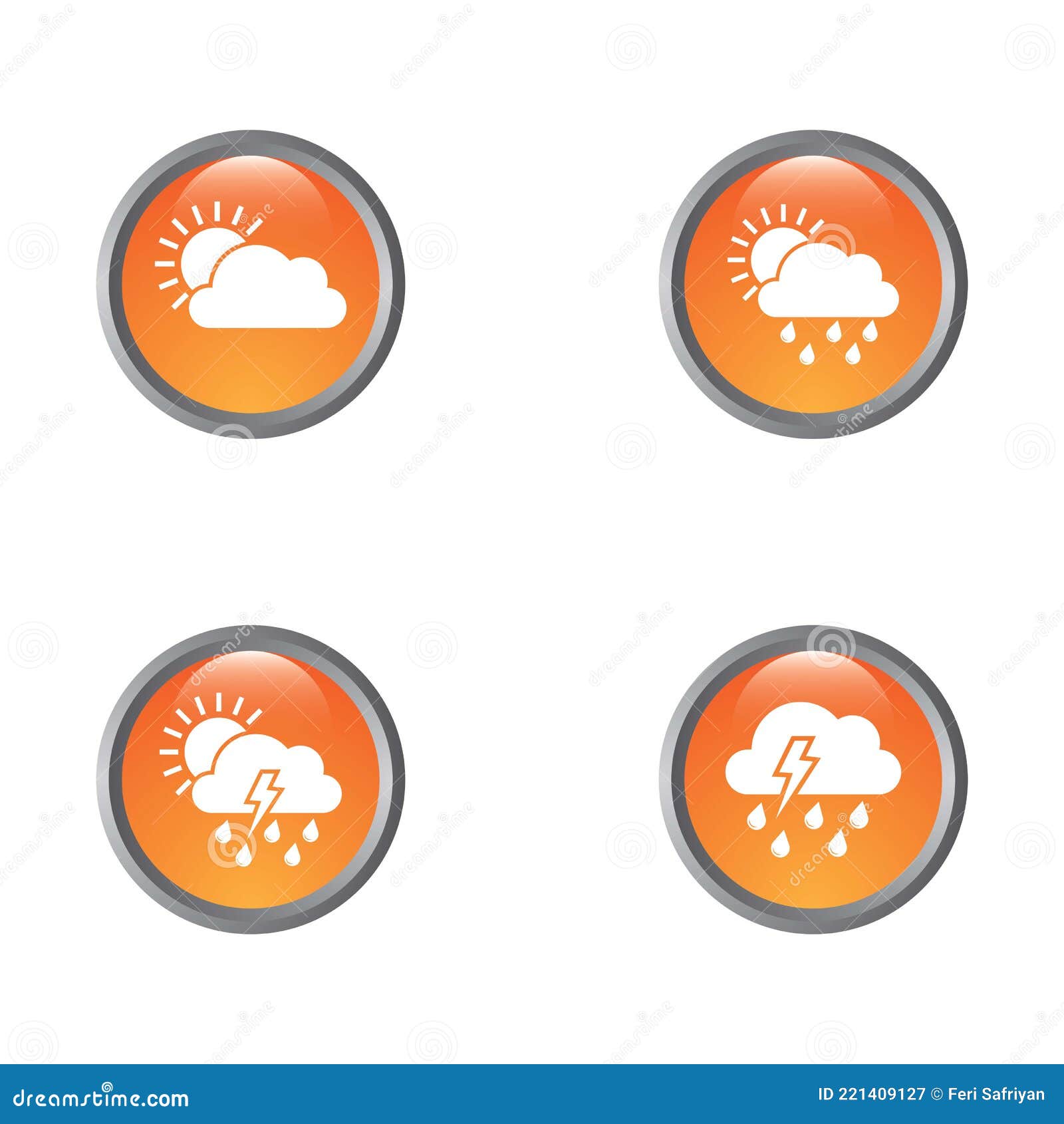 Weather logo icon set stock vector. Illustration of storm - 221409127