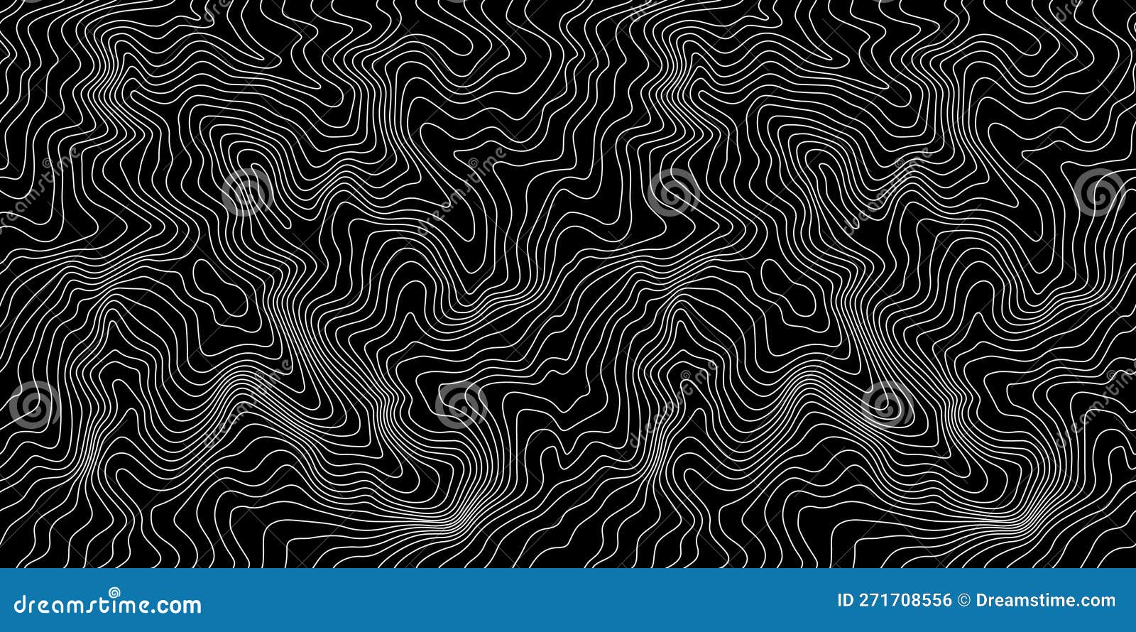 Weather Map Background. Vector Seamless Pattern with Contour Lines ...