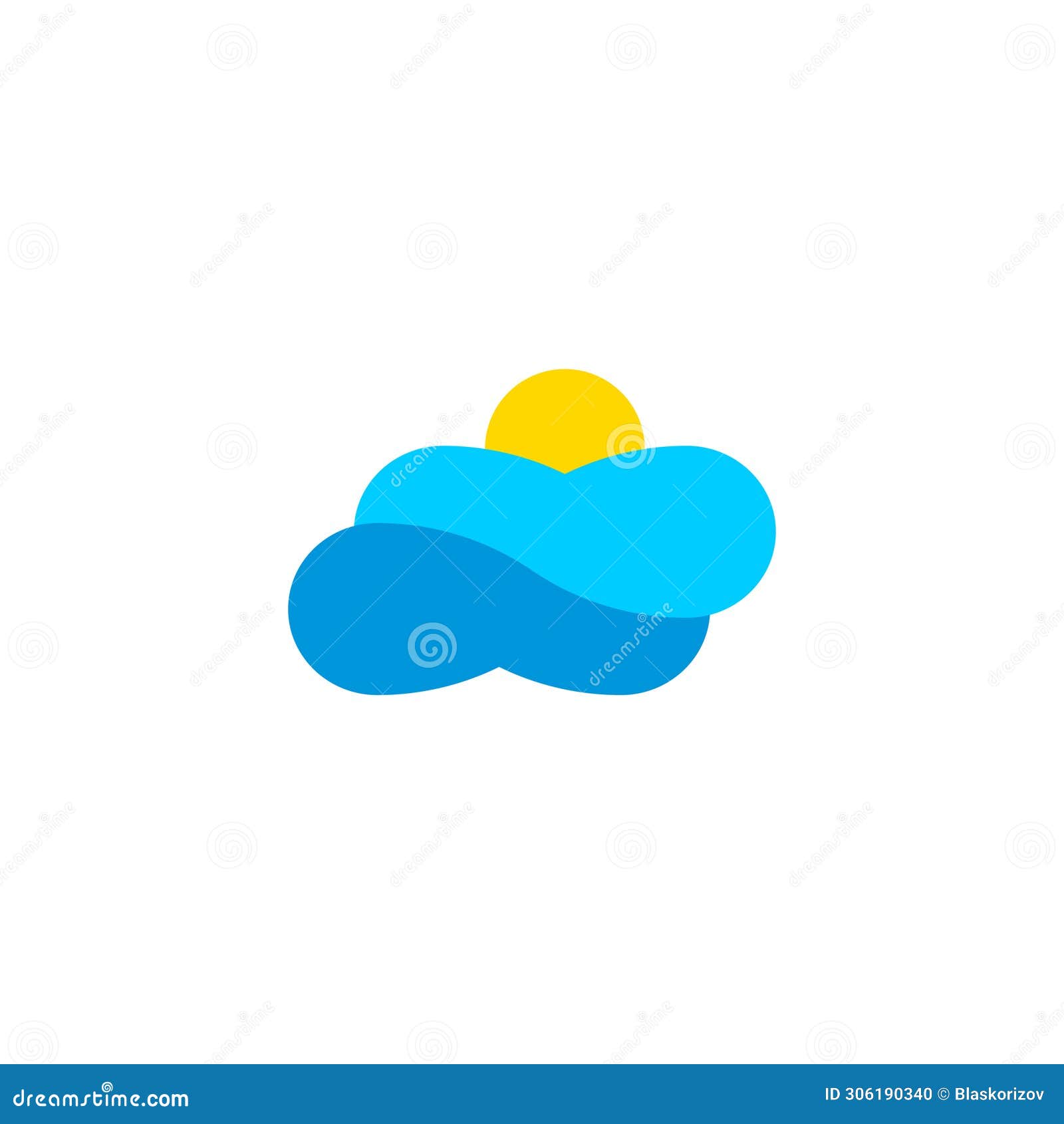 Weather Meteorology Logo Clouds and Sun Icon Vector Design Stock ...