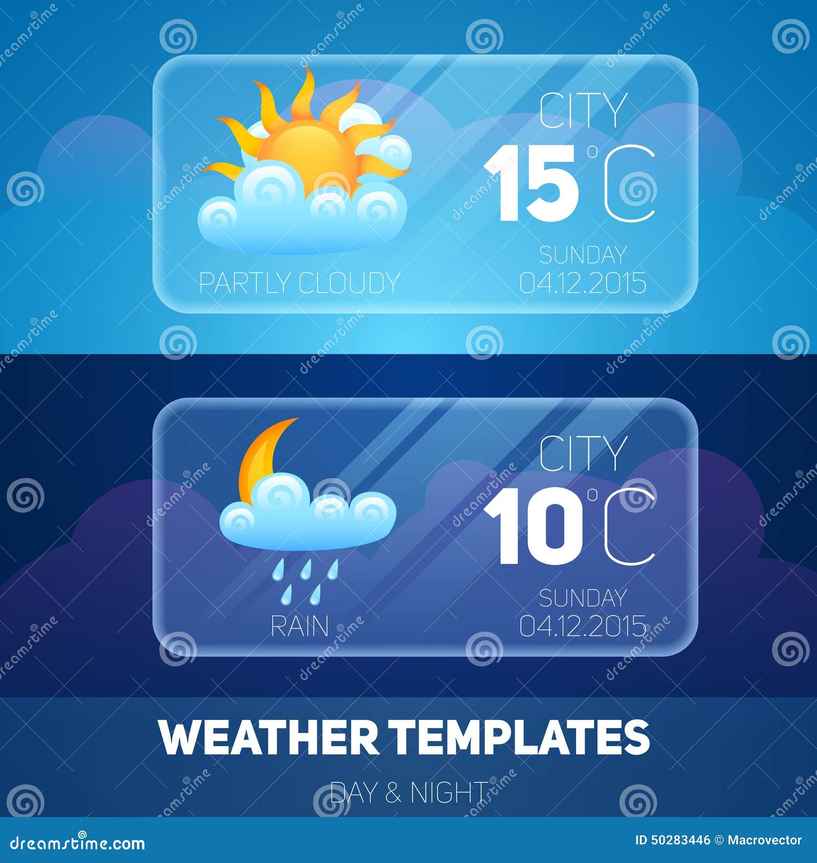 Weather Mobile Application stock vector. Illustration of page - 50283446