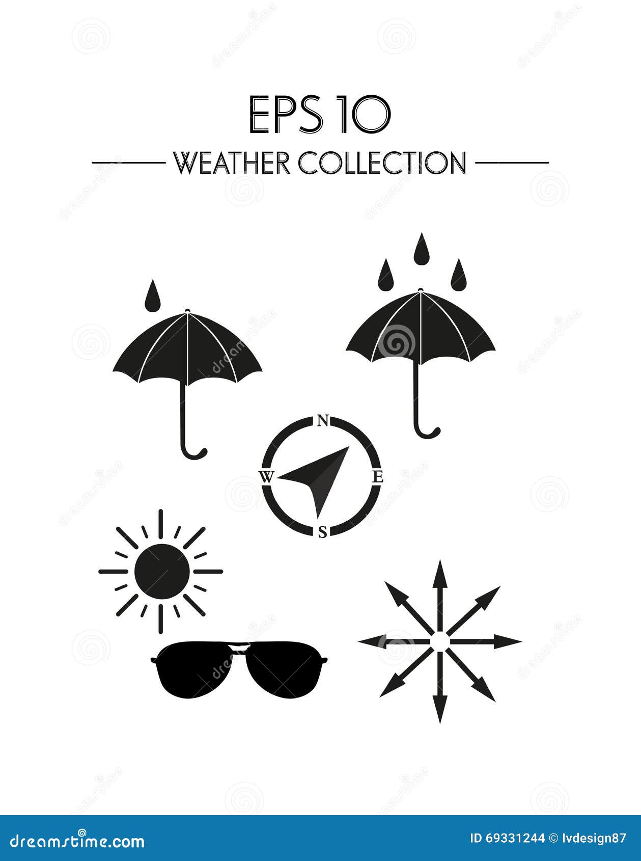 The Weather Set. Objects Describing Types Of Weather Royalty-Free ...
