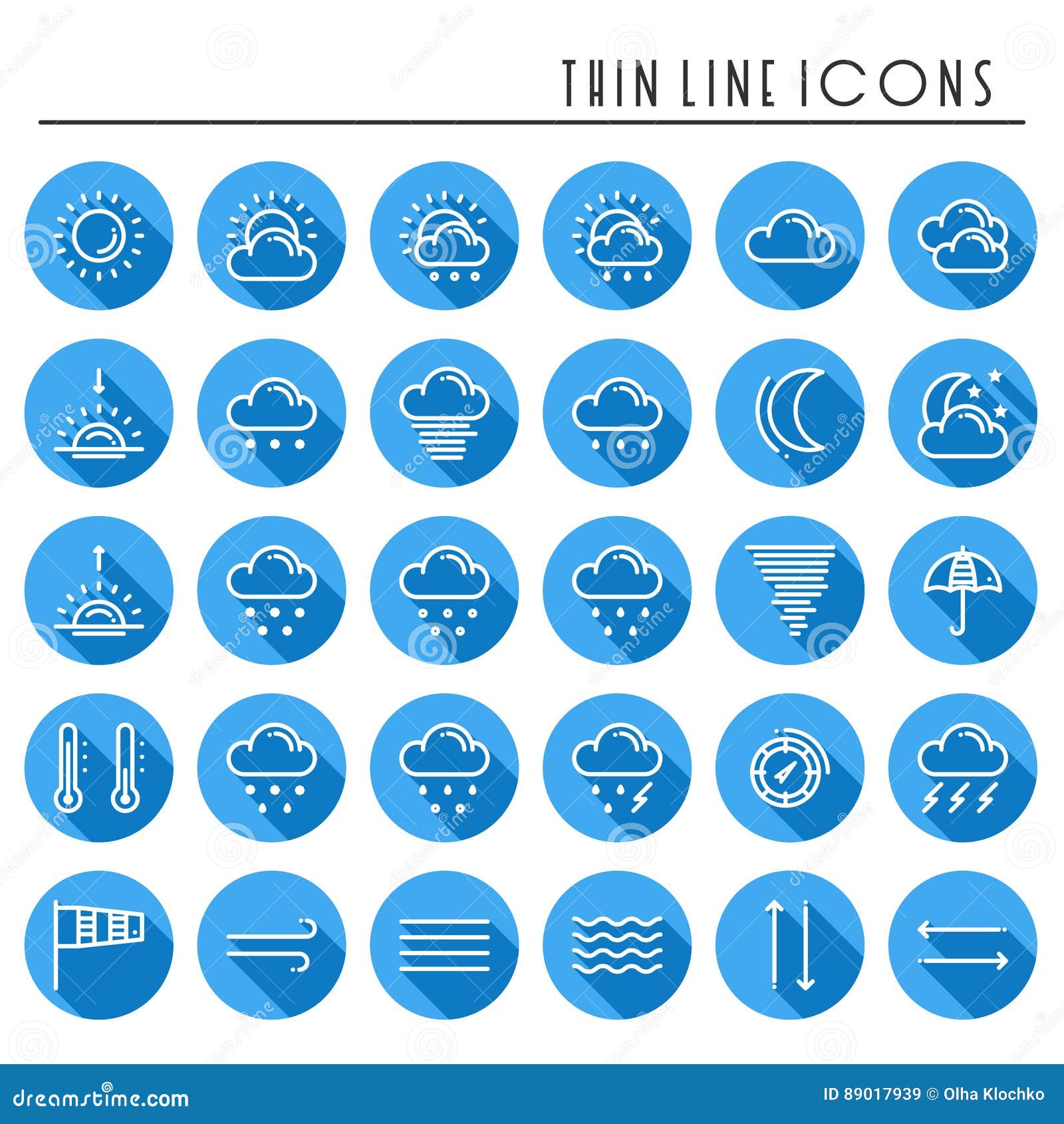 Weather Pack Line Icons Set. Meteorology. Weather Forecast Trendy ...