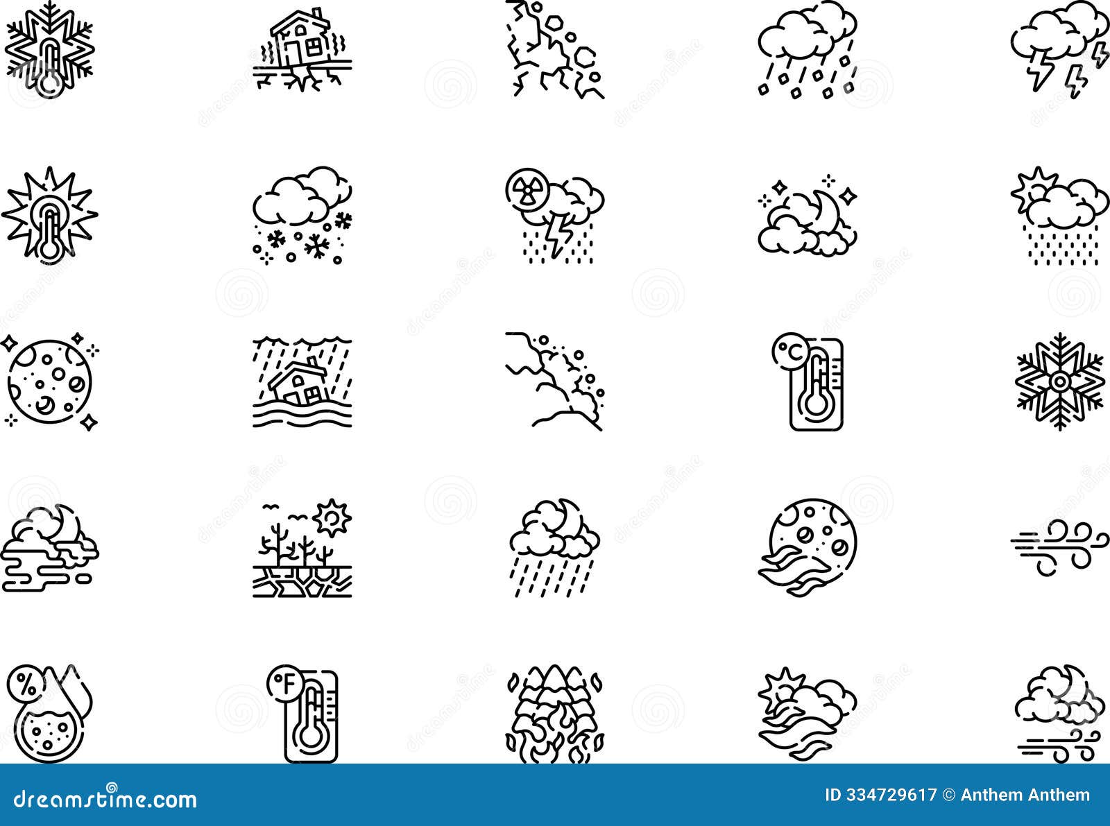 Weather Phenomena Icons Collection is a Vector Illustration with ...