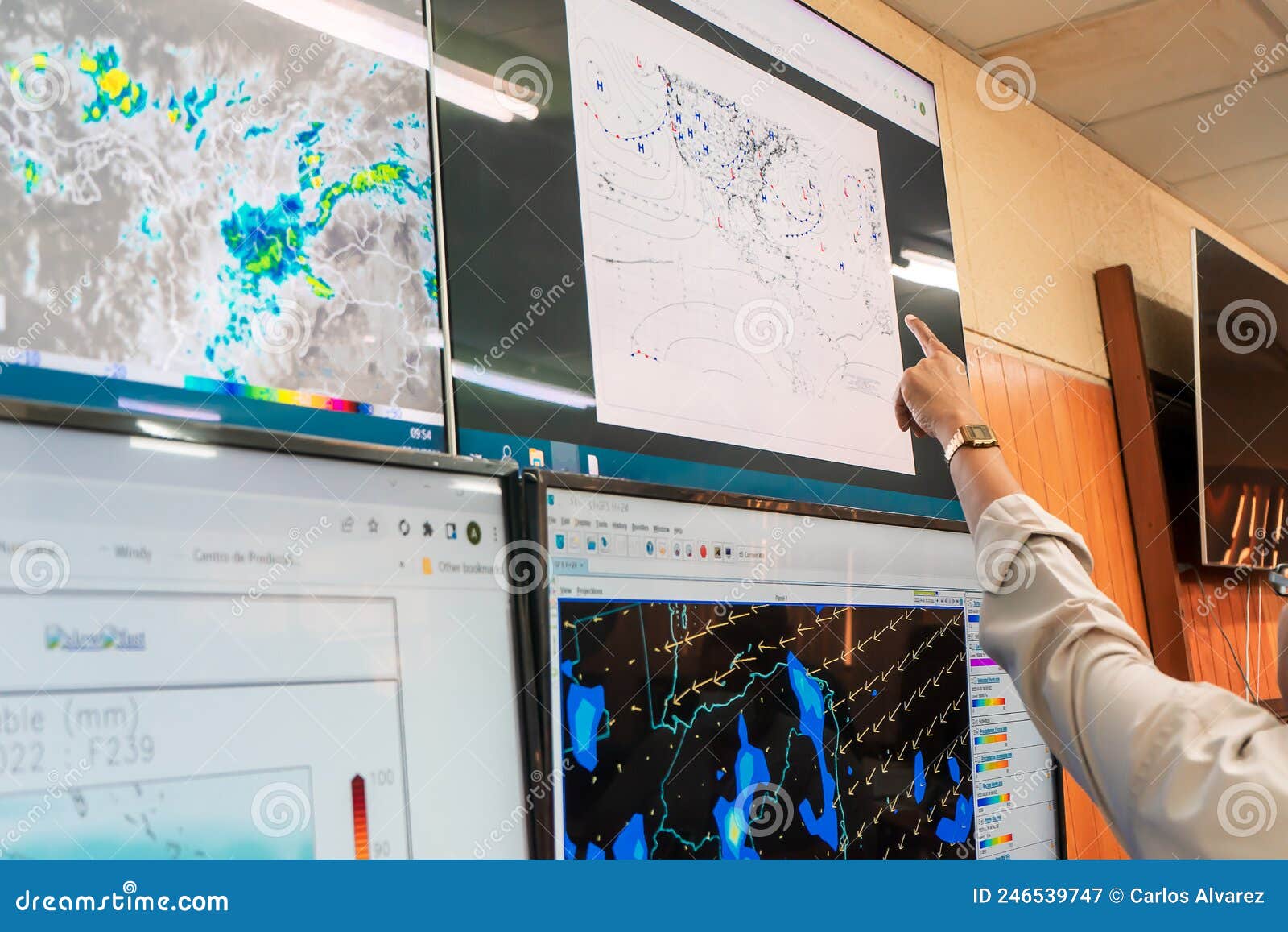 Weather Prediction by an Unrecognizable Scientist Pointing at the ...