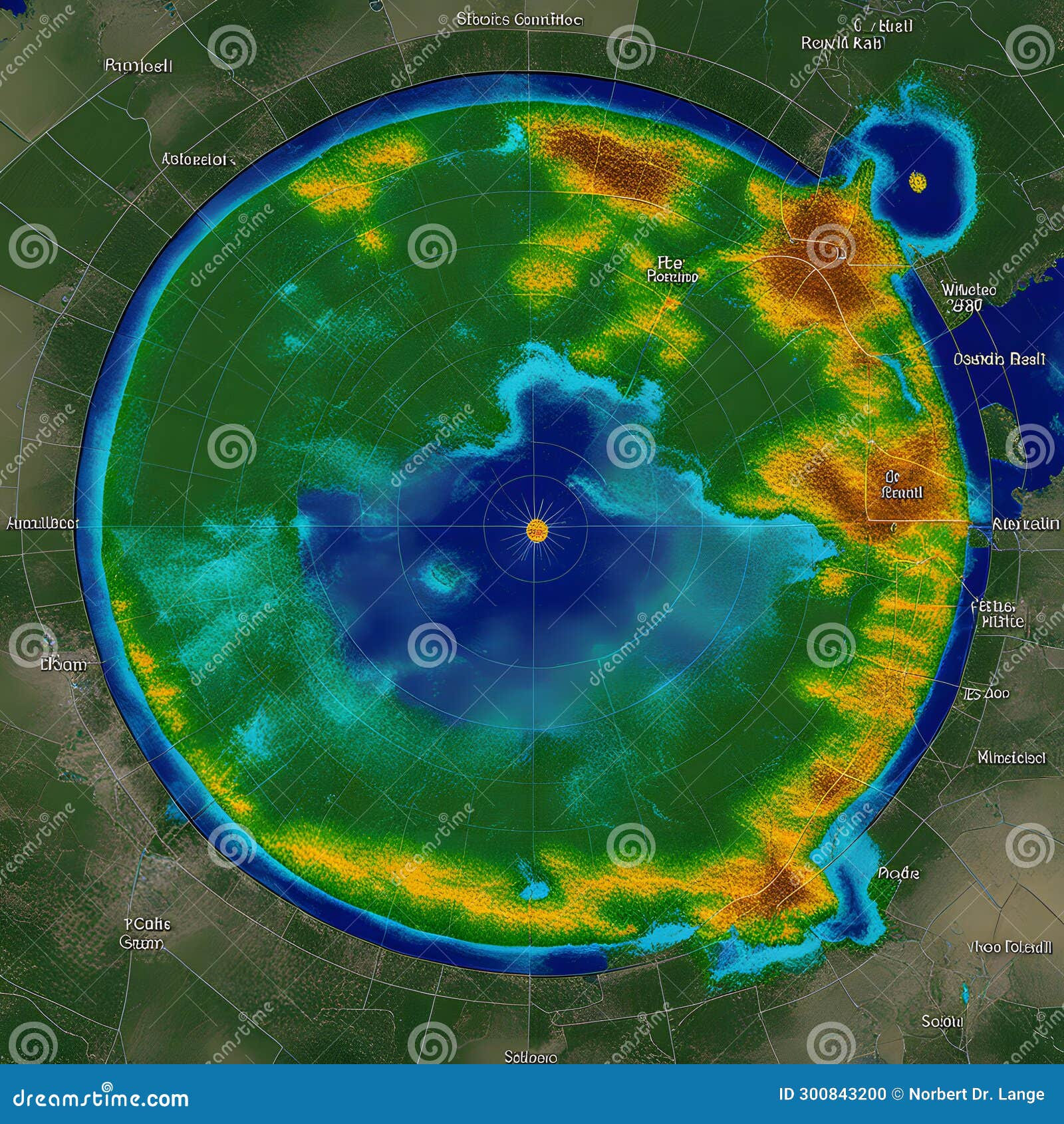 Weather Radar with Clouds , Ai-generatet Stock Photo - Image of ...