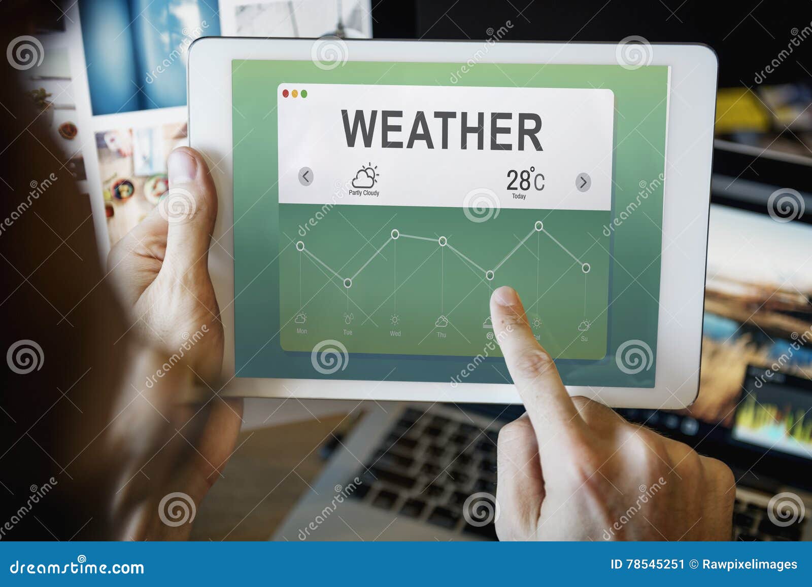 Weather Report Data Meteorology Concept Stock Image - Image of mobile ...