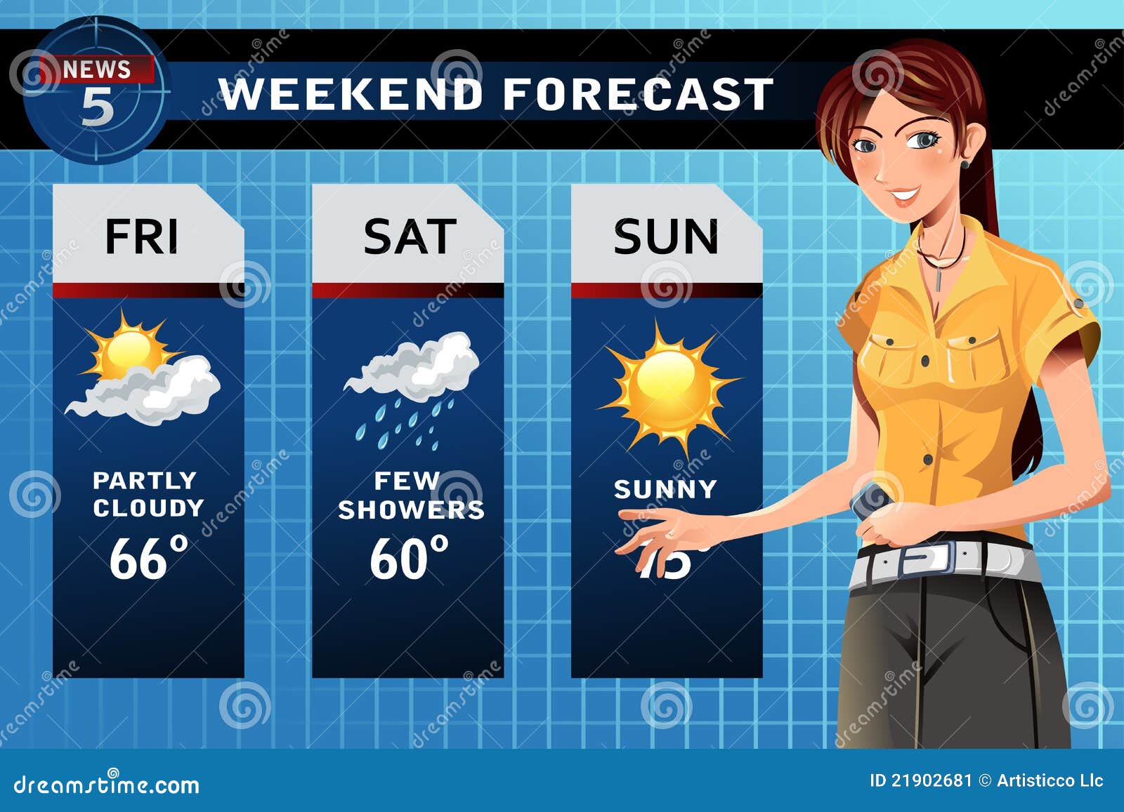 Child Weather Reporter Clipart