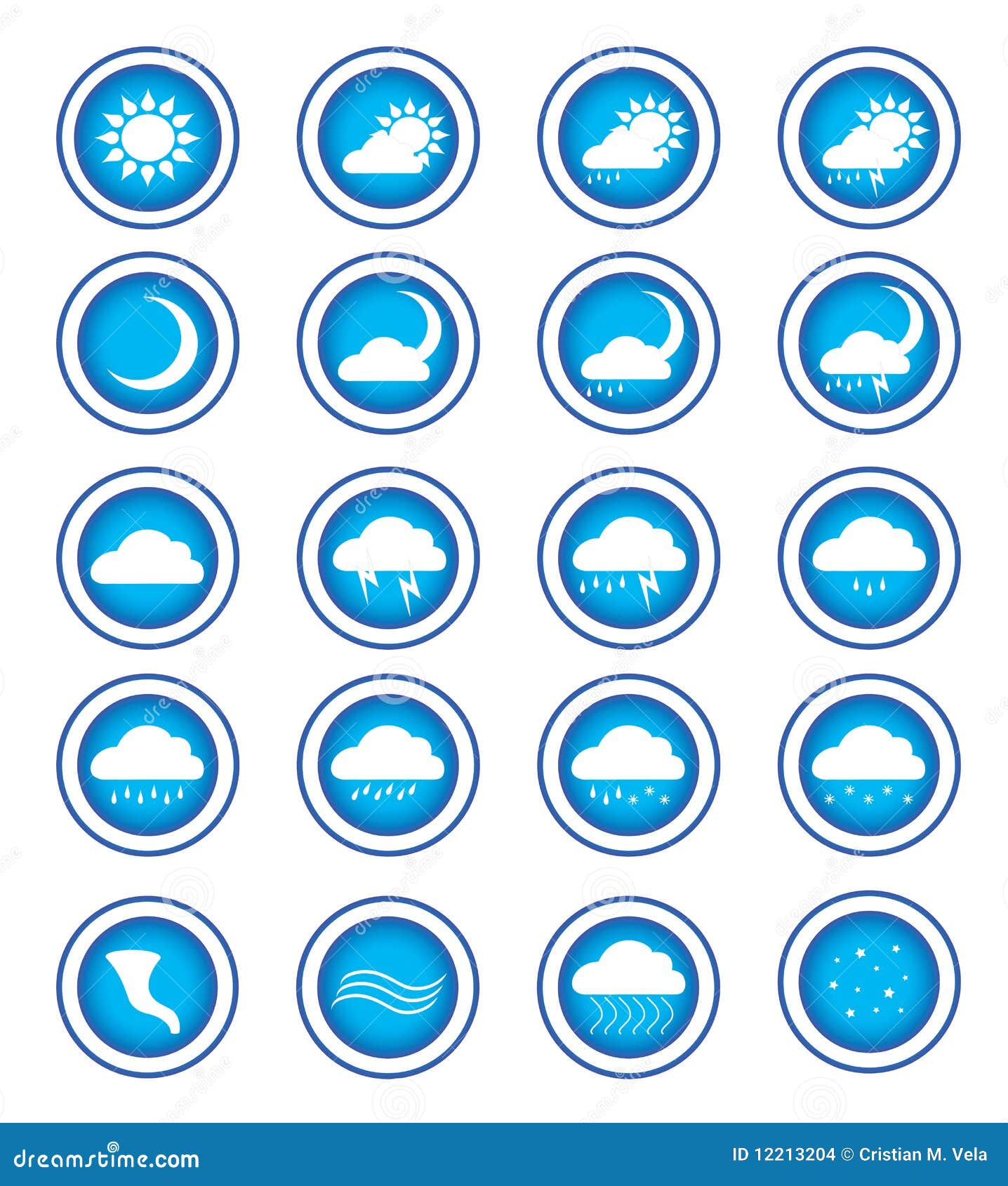 Weather Signs Cartoon Vector | CartoonDealer.com #12167111