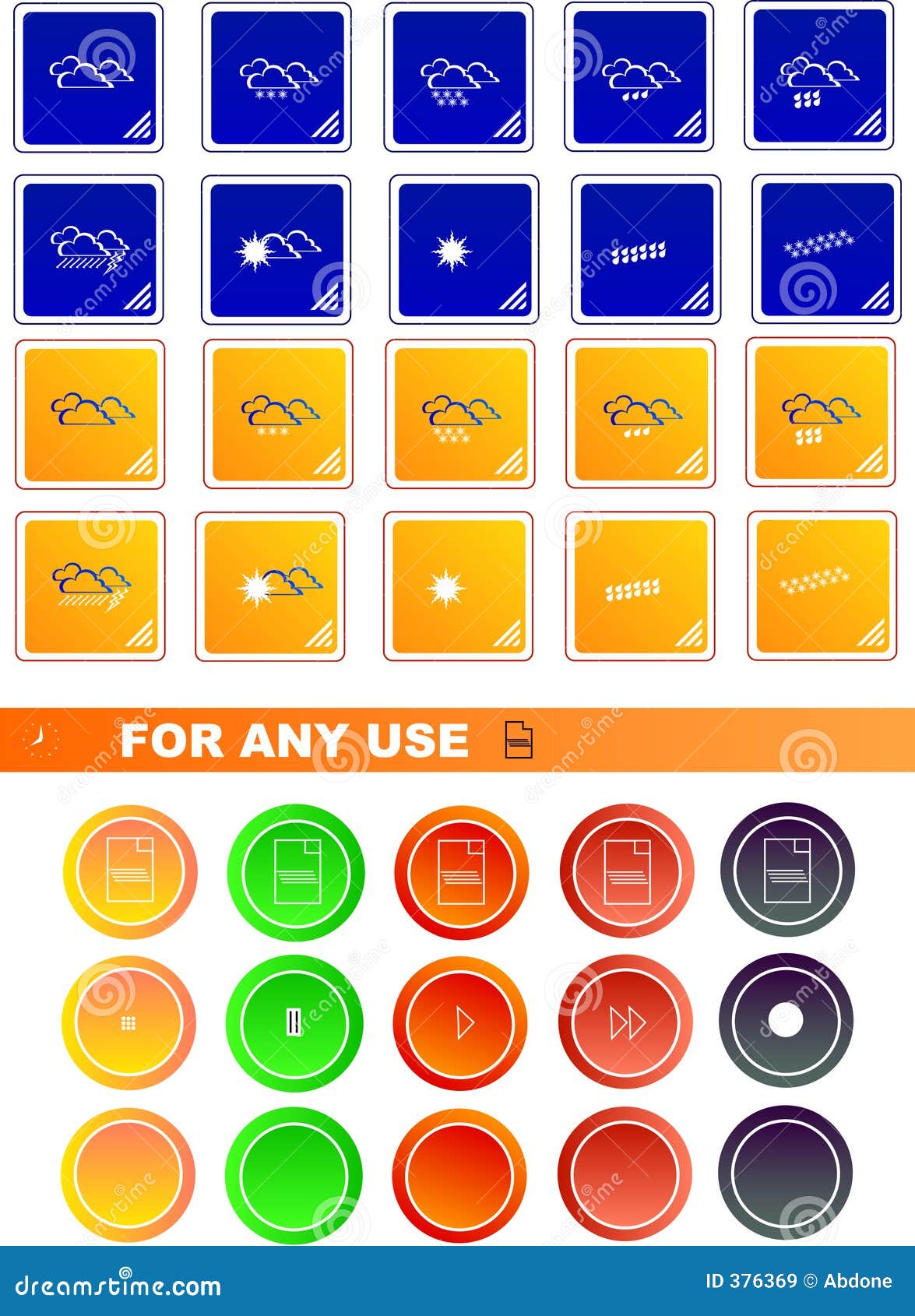 Weather signs stock vector. Illustration of element, icon - 376369