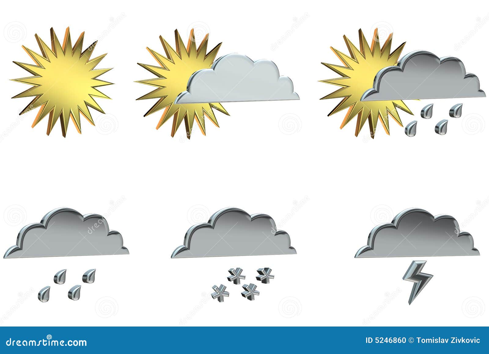 Weather Signs Cartoon Vector | CartoonDealer.com #12167111