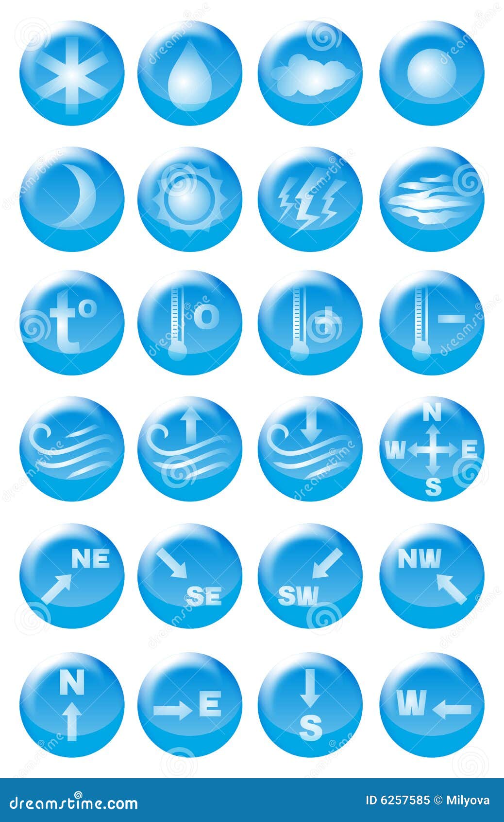 Weather signs stock illustration. Illustration of isolate - 6257585