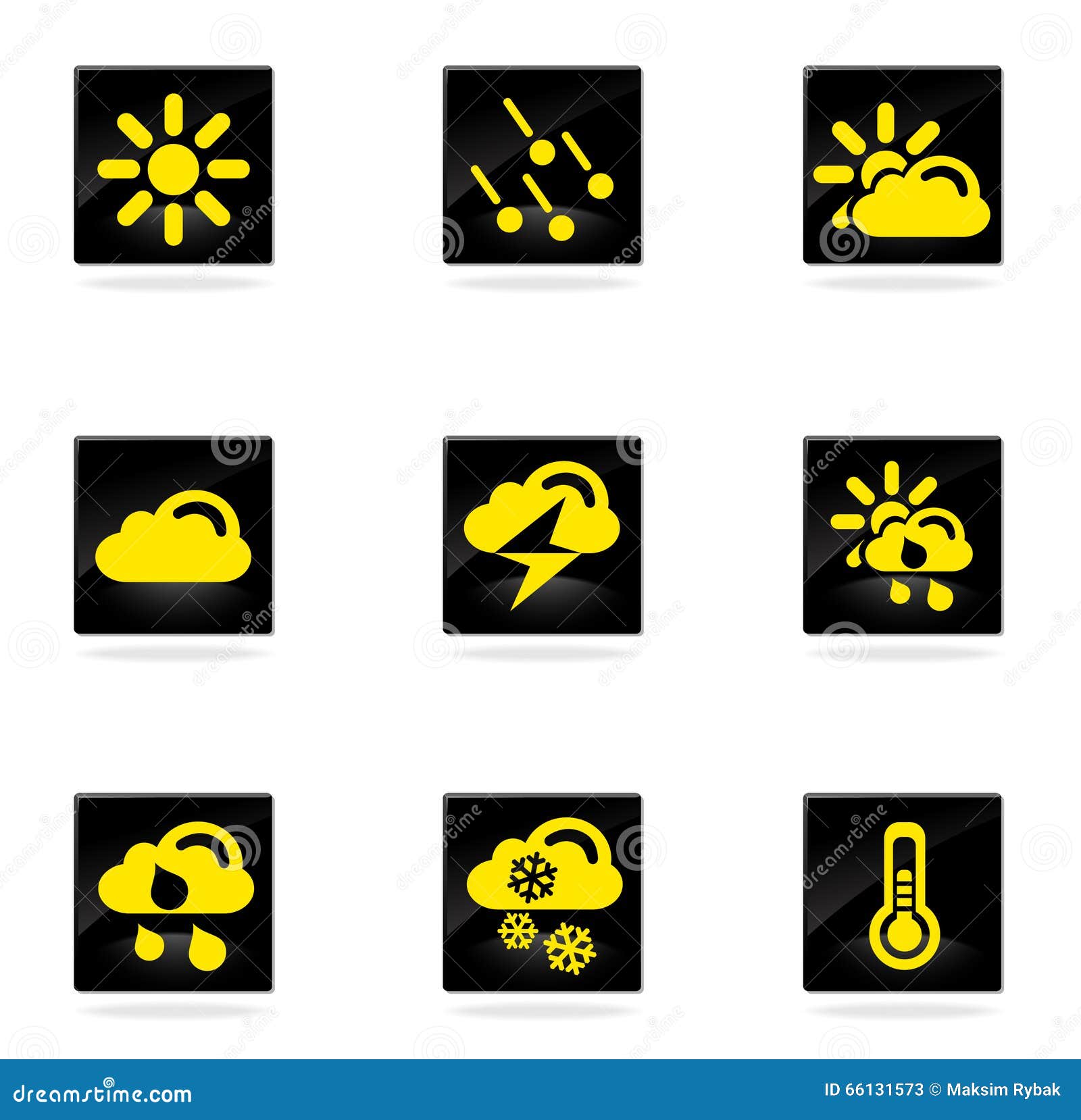 Weather Simple Vector Icons Stock Vector - Illustration of vector ...
