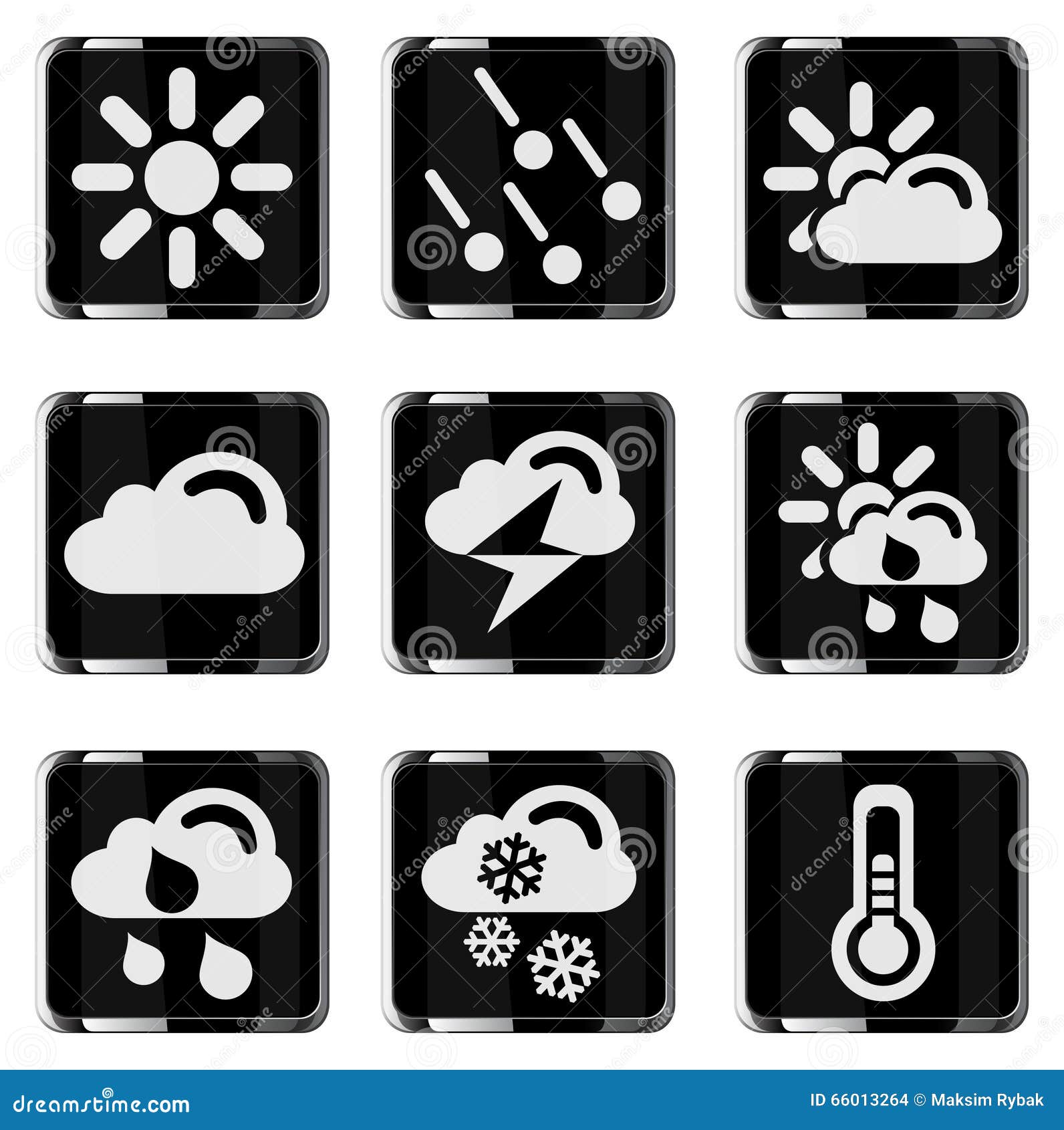 Weather Simple Vector Icons Stock Vector - Illustration of simplicity ...