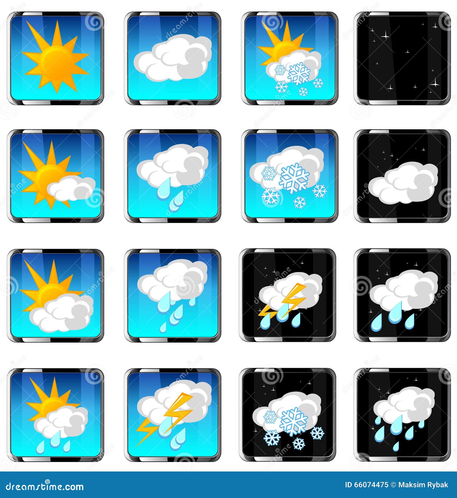 Weather Simple Vector Icons Stock Vector - Illustration of drop ...