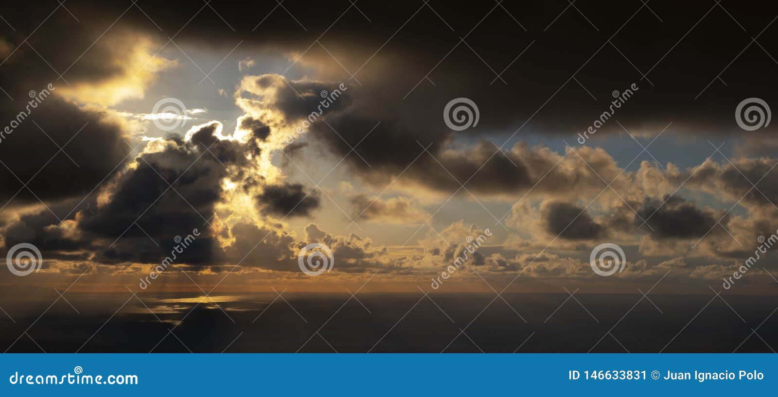 Weather, Sky with Sun and Clouds after the Storm Stock Image - Image of ...