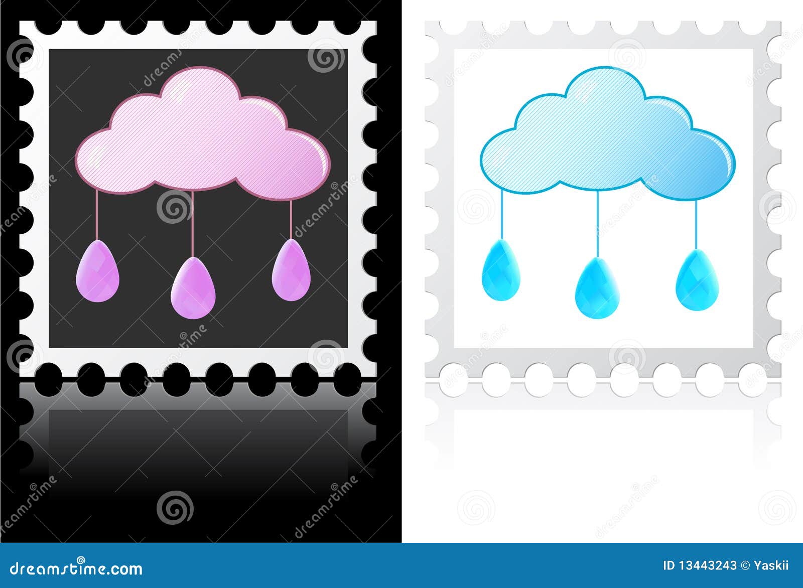 Weather stamps stock vector. Illustration of lightning - 13443243