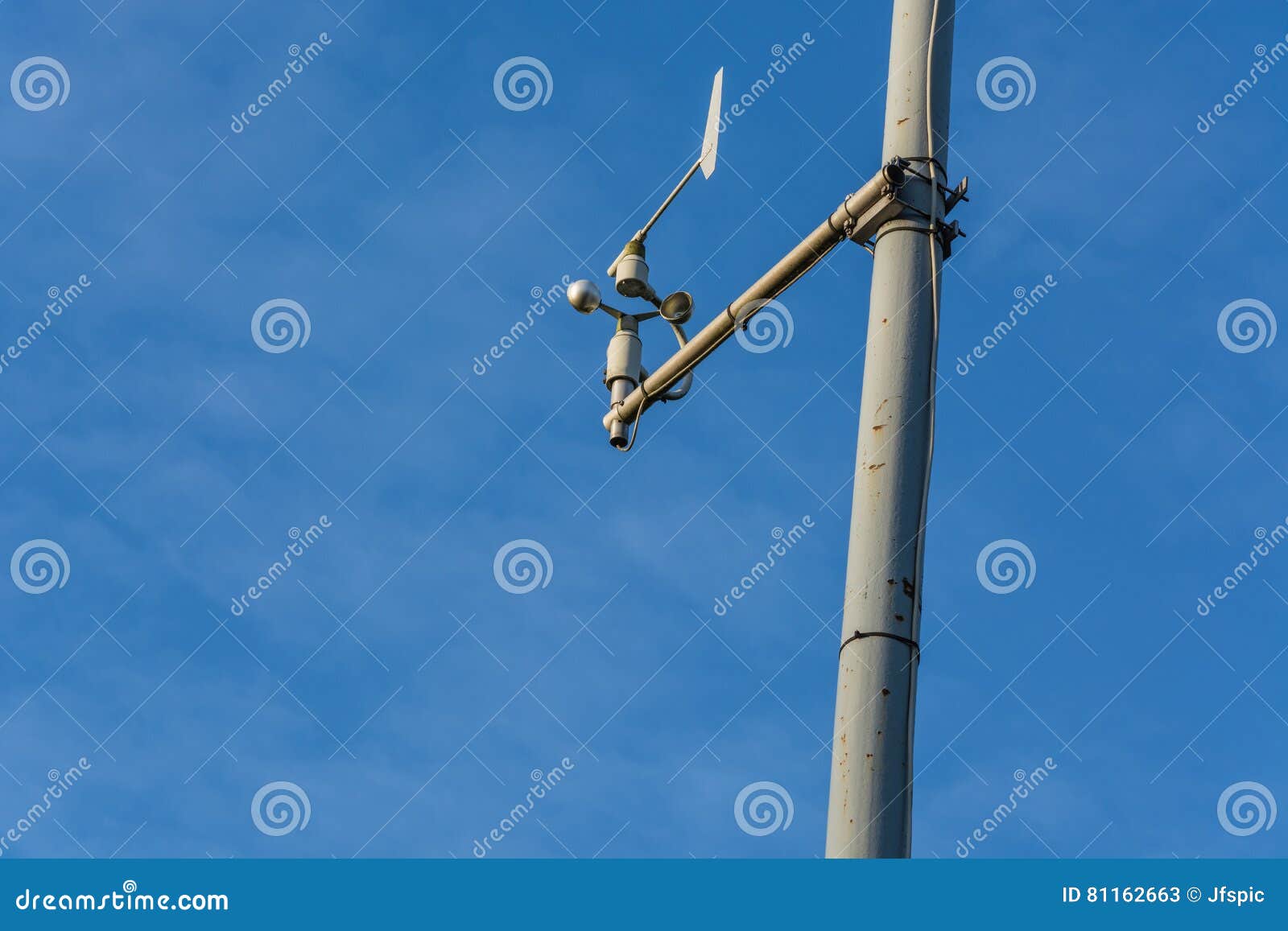 Weather Station with Anemometer Stock Image - Image of observation ...