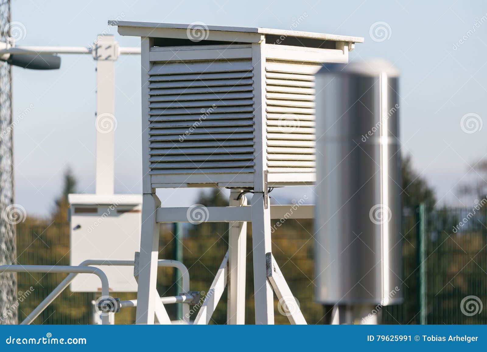 Weather station probes stock image. Image of aerial, equipment - 79625991