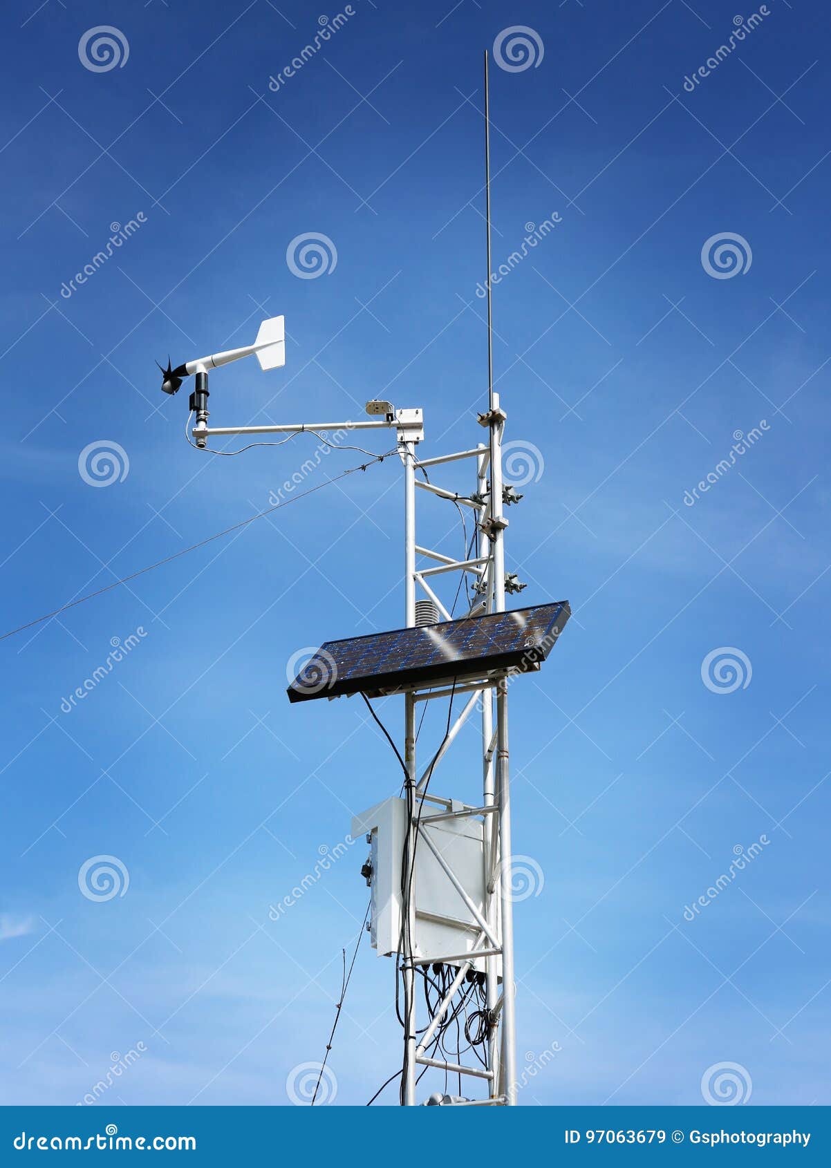 Weather station stock image. Image of cable, clear, panel - 97063679