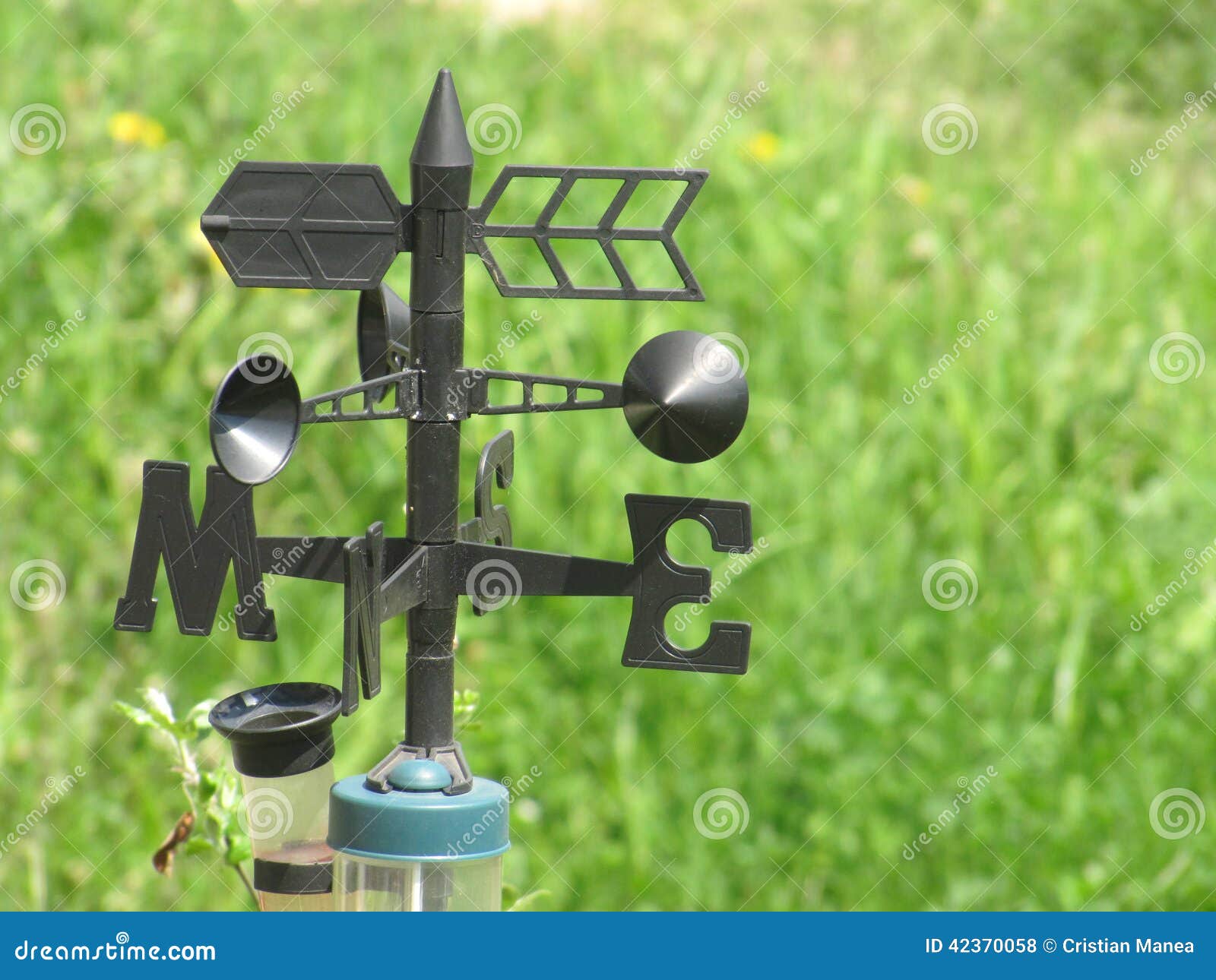 Weather Station - Wind Meter Stock Photo - Image of change, technology ...
