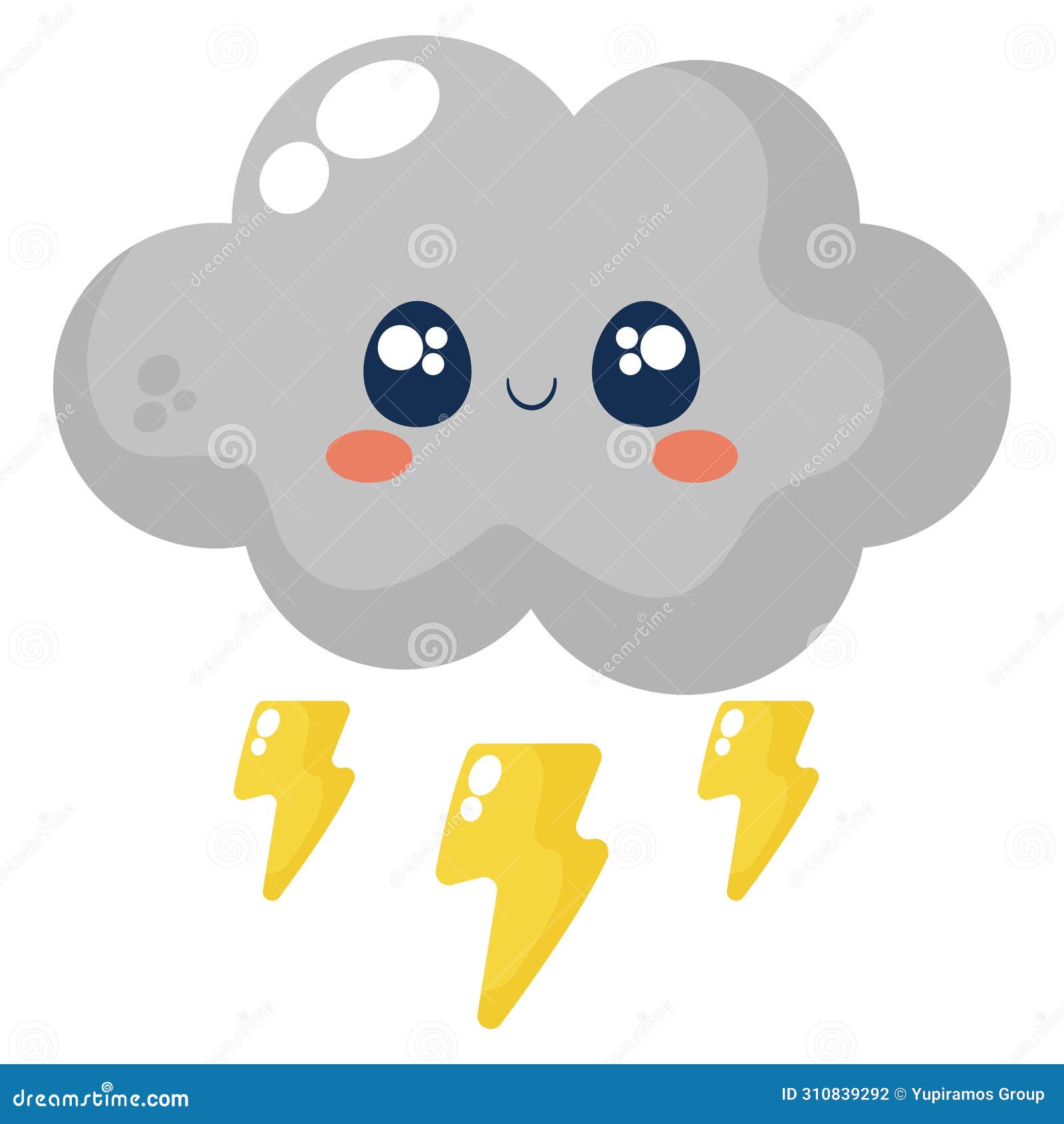 Weather storm cute stock vector. Illustration of isolated - 310839292