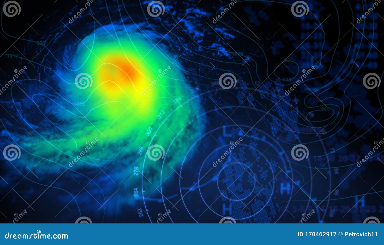 Weather Map and Storm Layers Stock Illustration - Illustration of ...