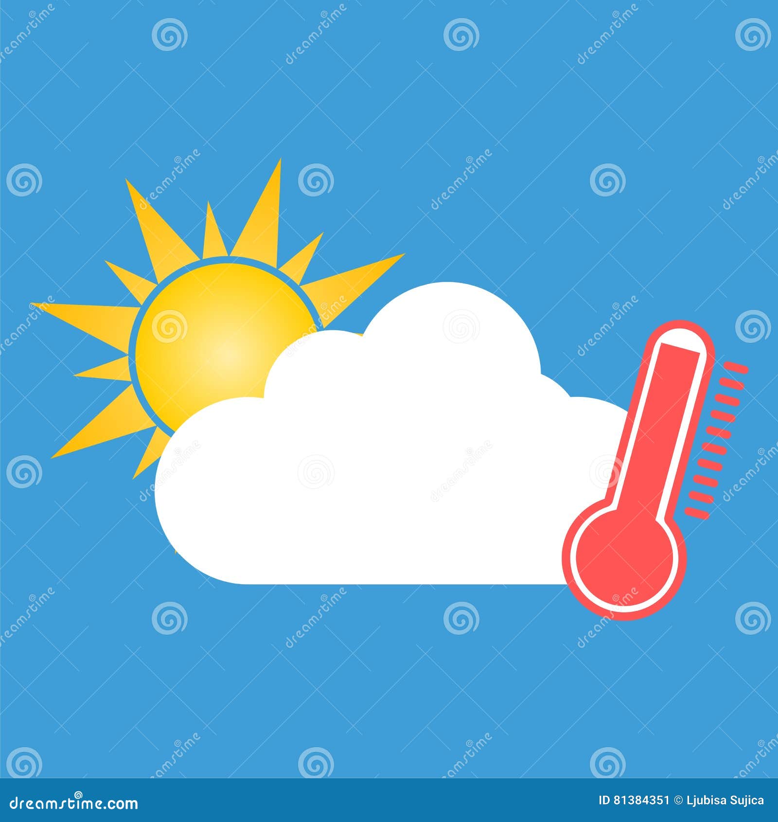 Weather symbol hot stock illustration. Illustration of bolt - 81384351