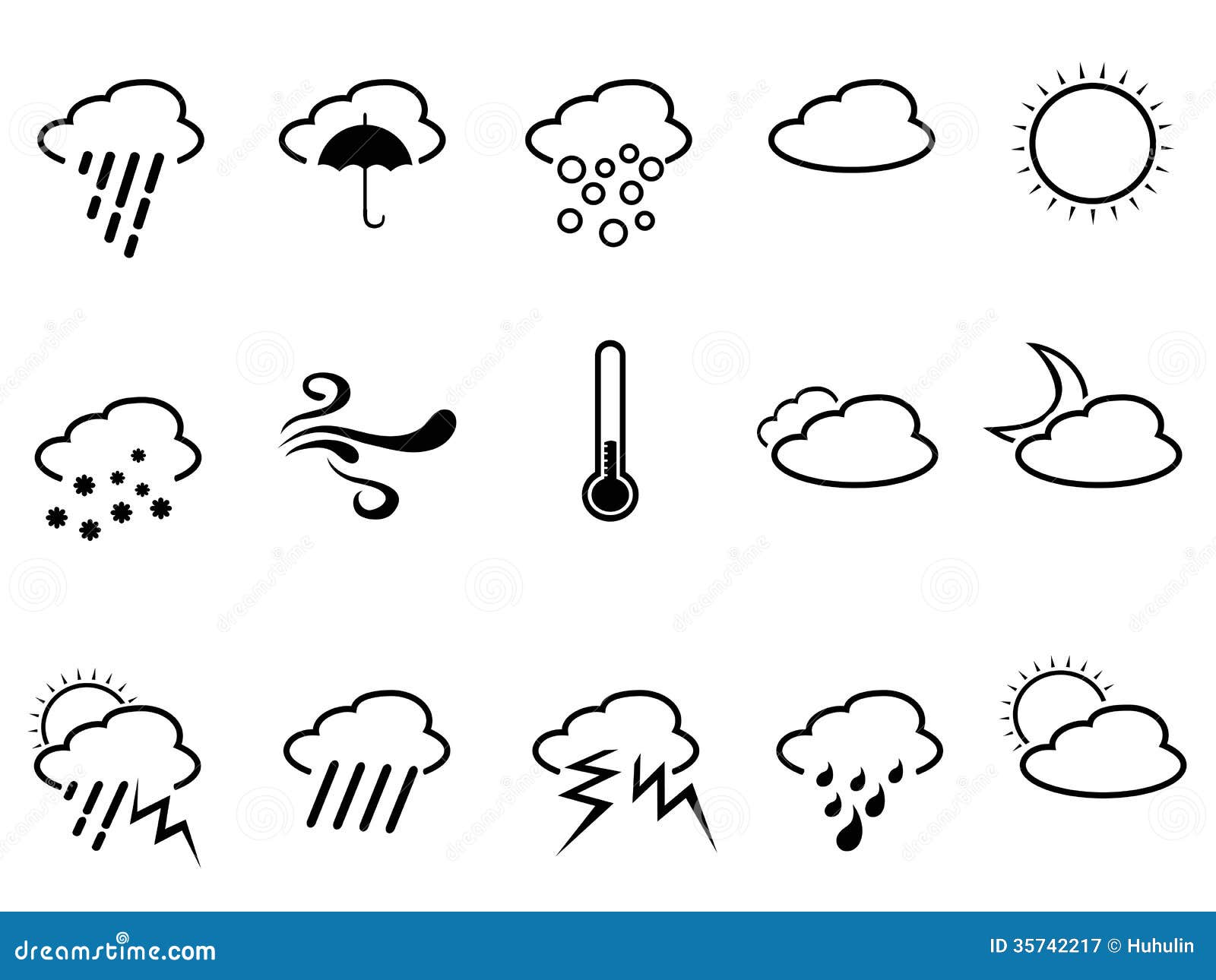 Weather Symbol Cartoon Vector | CartoonDealer.com #59040987