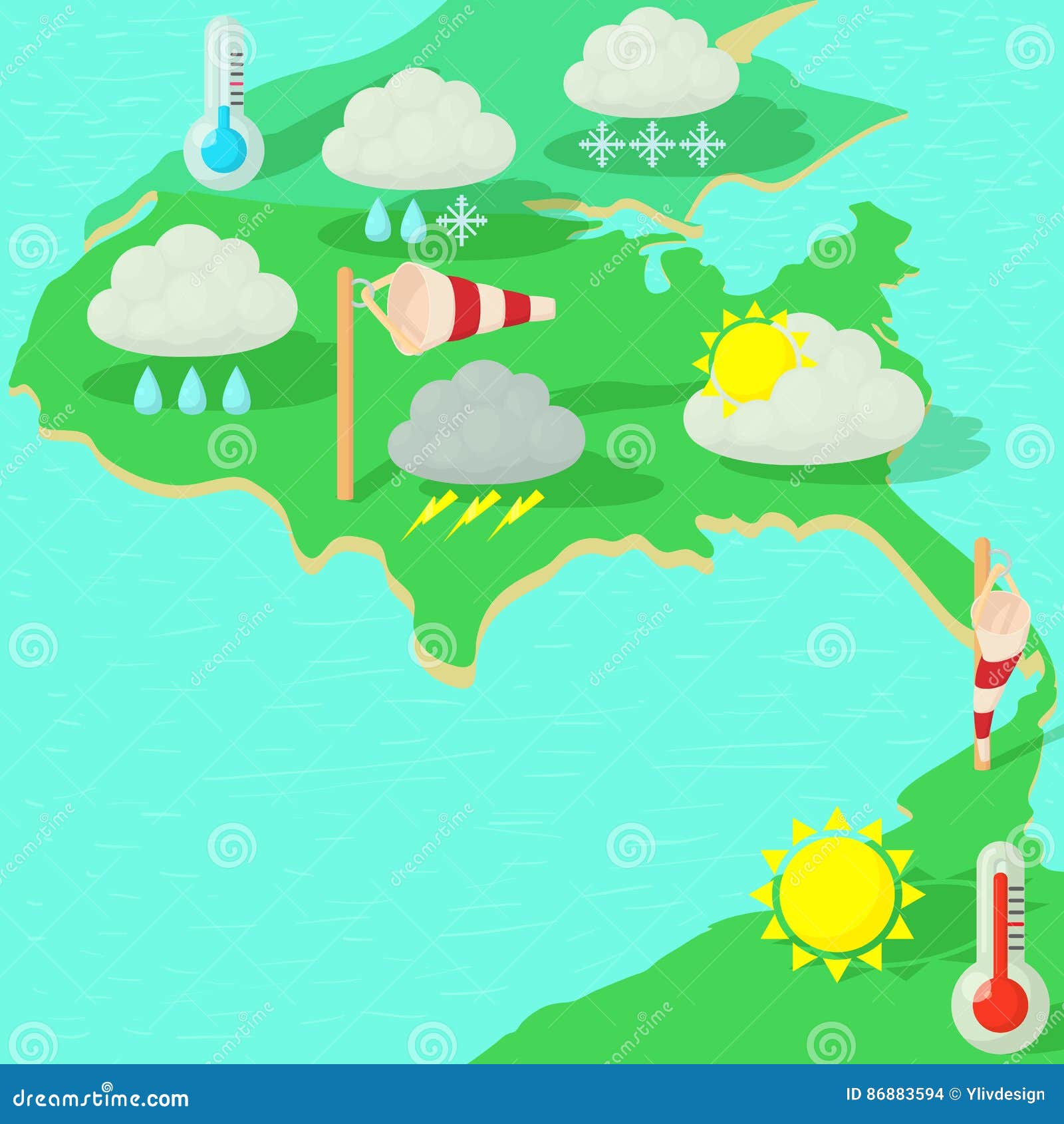 Simple Weather Map Symbols