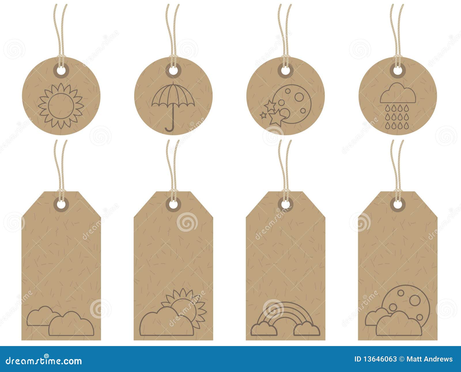 Weather tags stock vector. Illustration of string, badge - 13646063