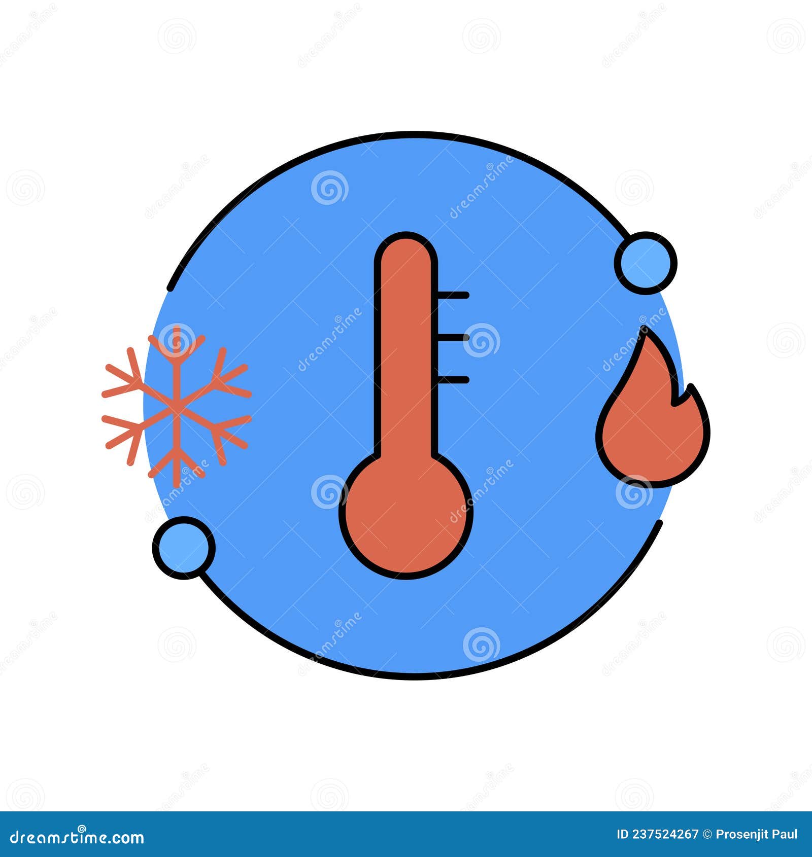 Weather Temperature Meter Icon Vector Stock Vector - Illustration of ...