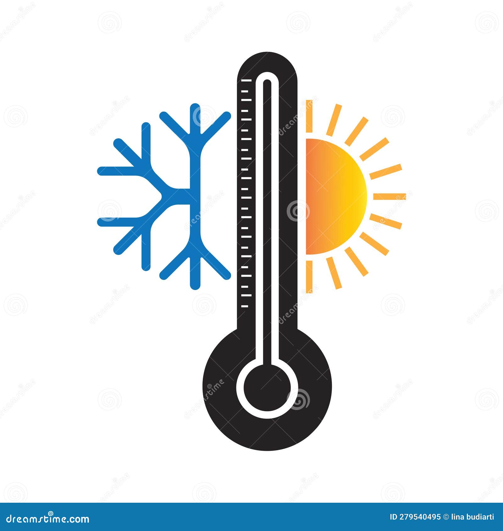 Weather Temperature Thermometer Icon Stock Vector - Illustration of ...