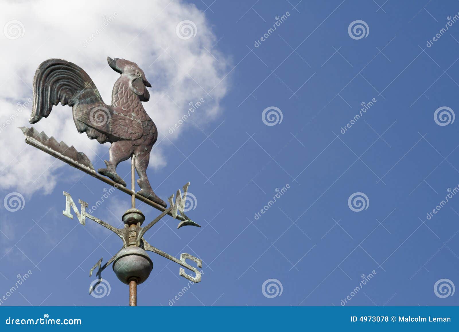 A Weather Vane, Wind Vane, For Showing The Wind Direction, Background ...