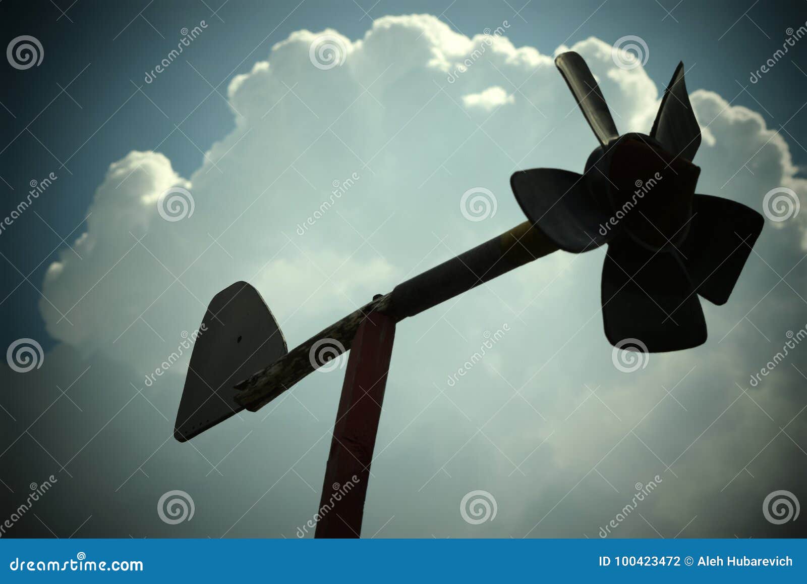 Weather Vane on a Background of a Cloud Stock Photo - Image of vane ...