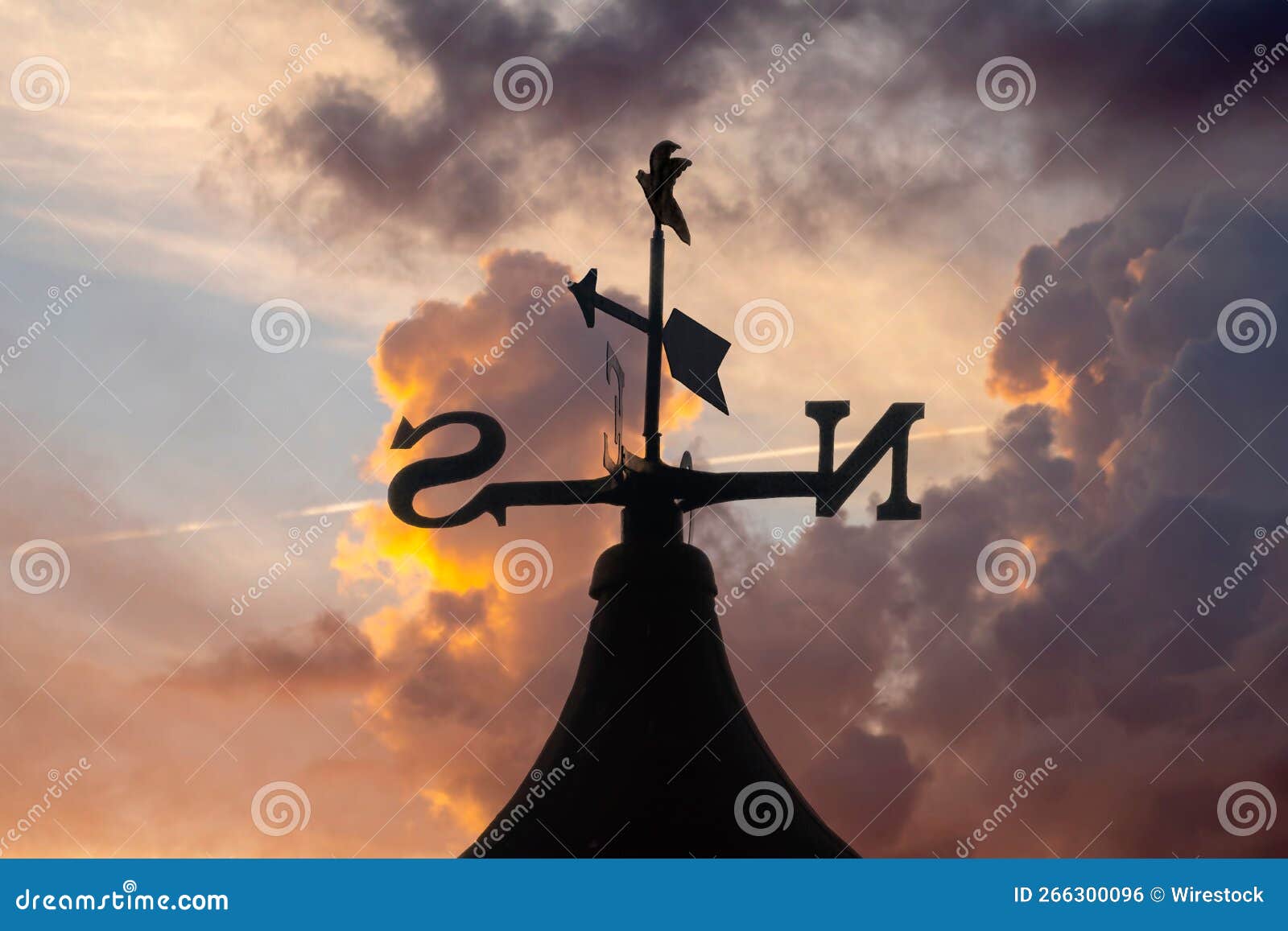 The Meteorological Instrument To Measure The Wind Speed, Temperature ...