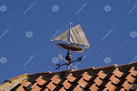Weather Vane - Sailing Boat Stock Image - Image of sailing, north: 5889857