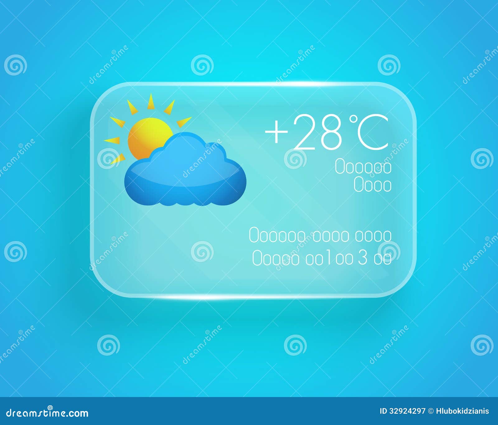 Weather Widget Template And Sky Theme Background Cartoon Vector ...