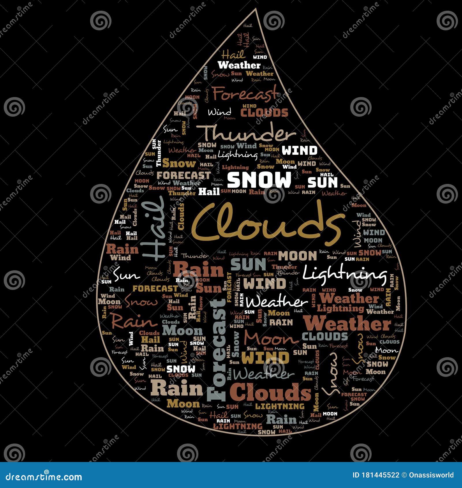 Weather Words Abstract Background Illustration Stock Illustration ...