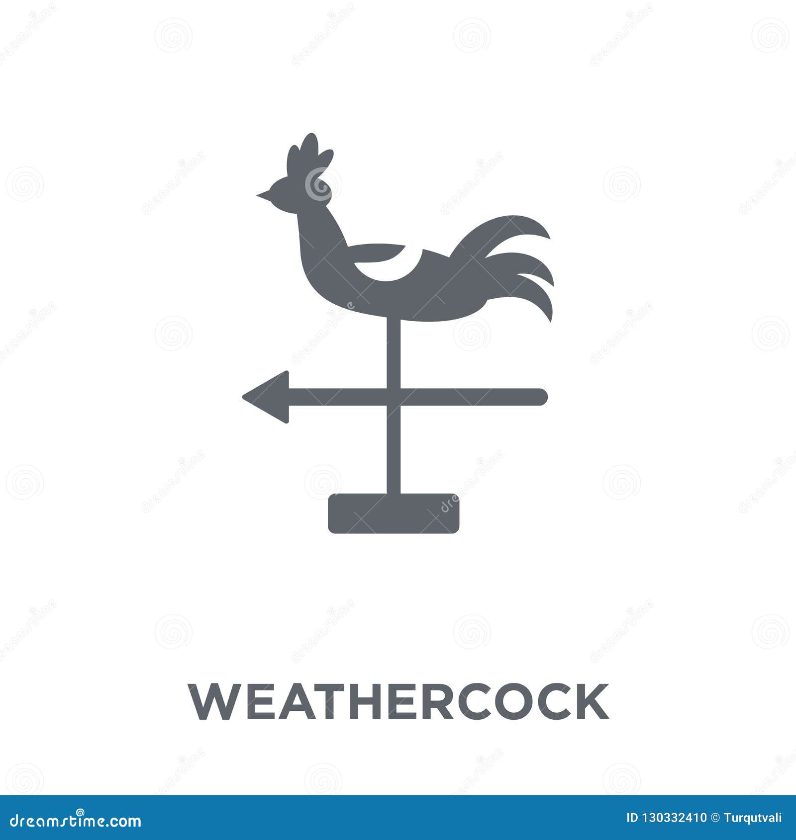 Weathercock Icon Vector Sign And Symbol Isolated On White Background ...