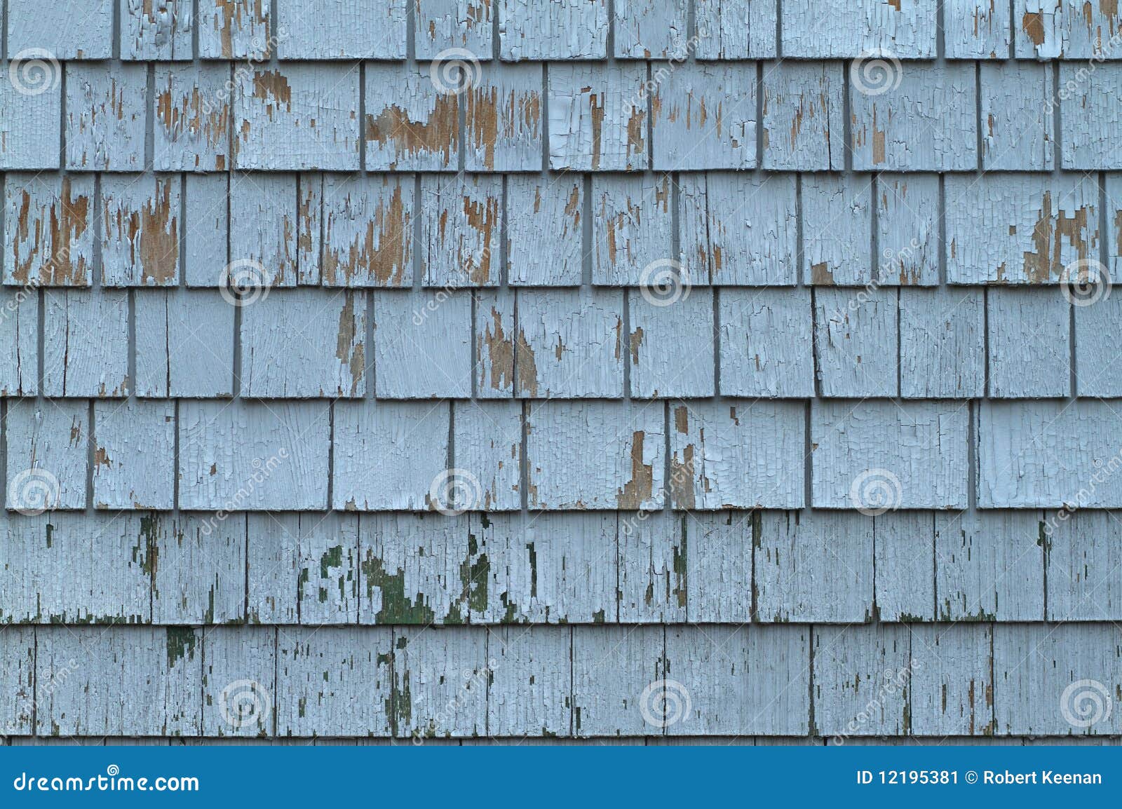 Weathered Blue Wood Shake Wall Stock Image - Image of estate, antique ...